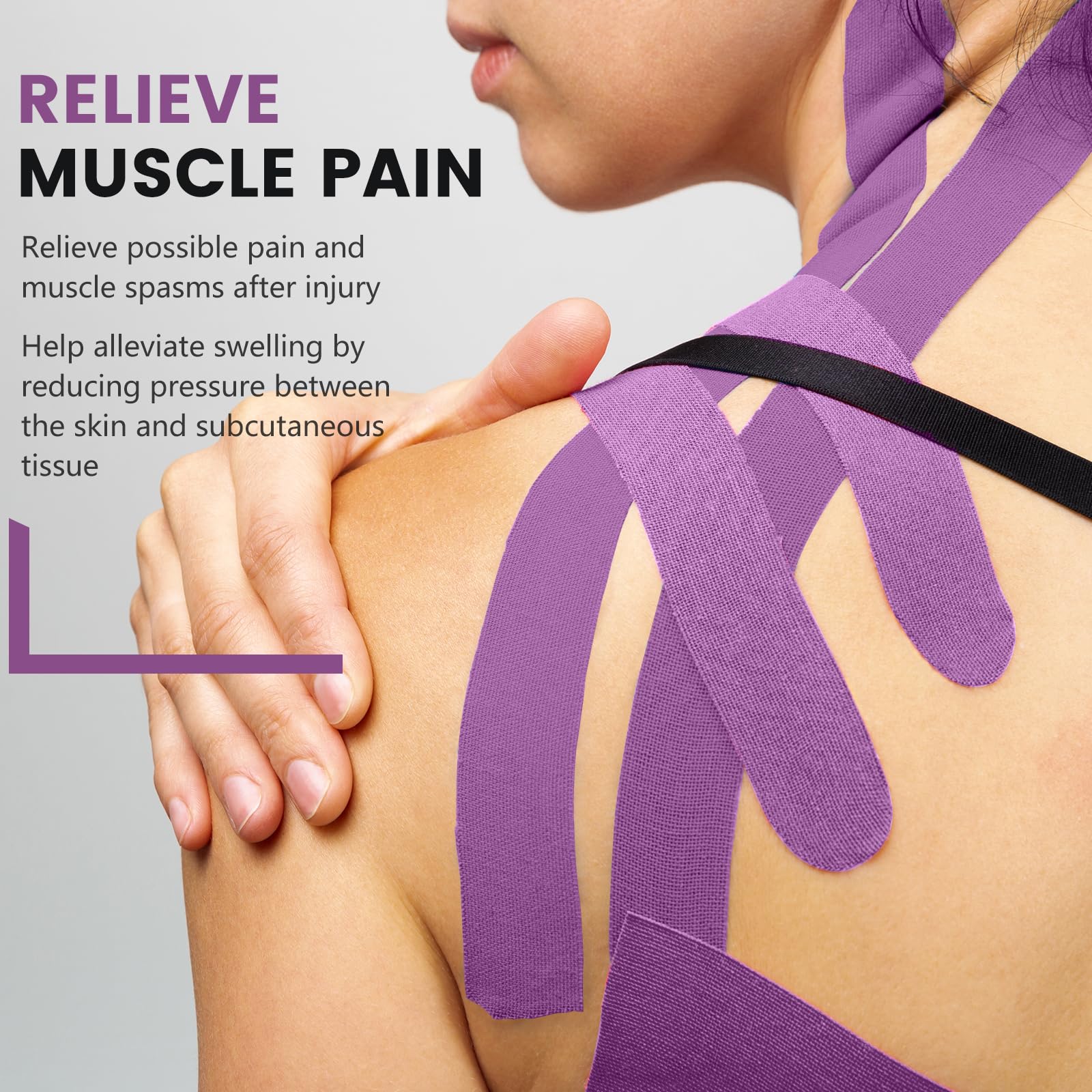 Snapklik.com : 5 Rolls Kinesiology Tape, 2 Inch X 16.4 Feet Waterproof ...