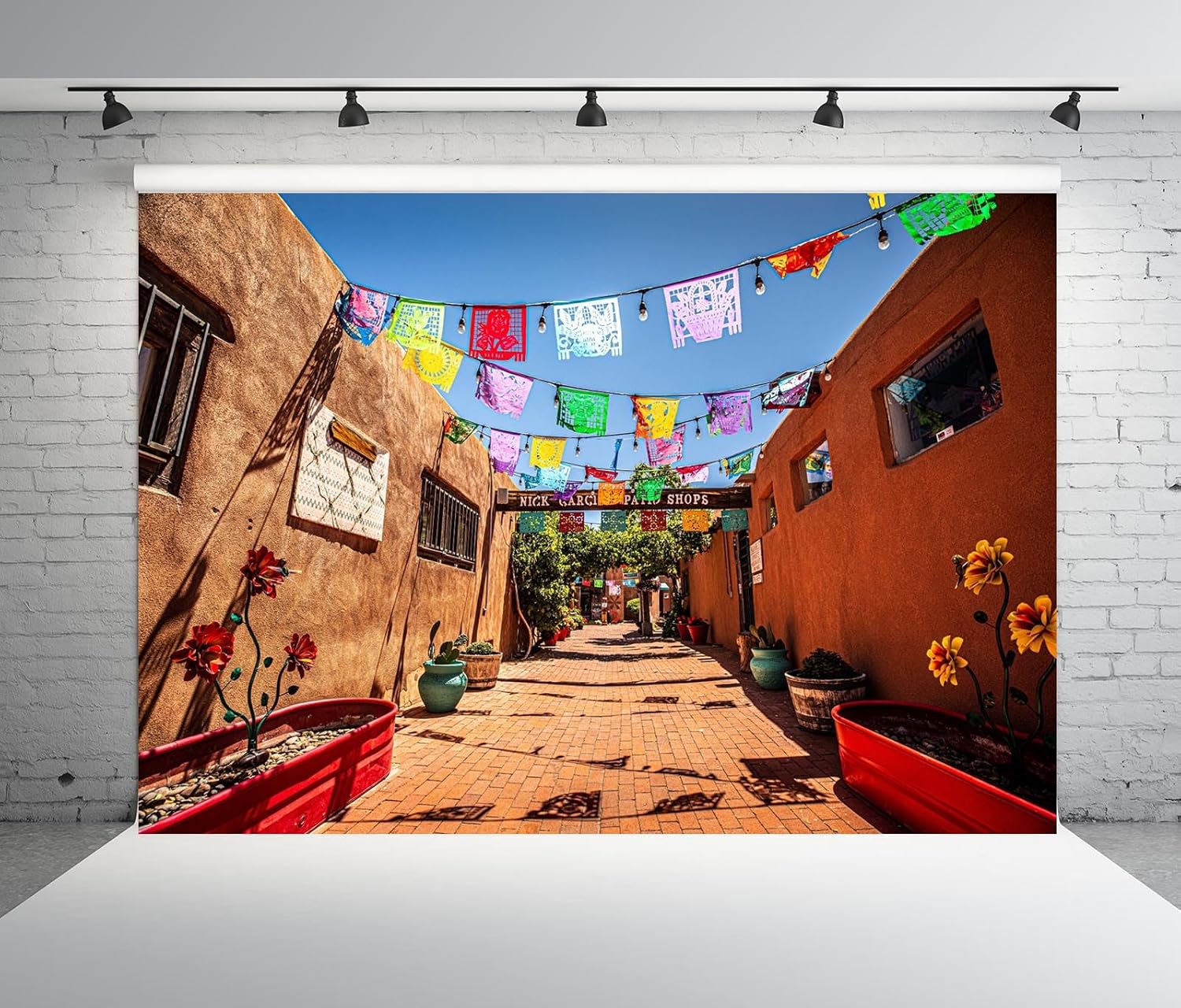 Amazon.com : BELECO 7x5ft Fabric New Mexico Historic Old Town Street ...
