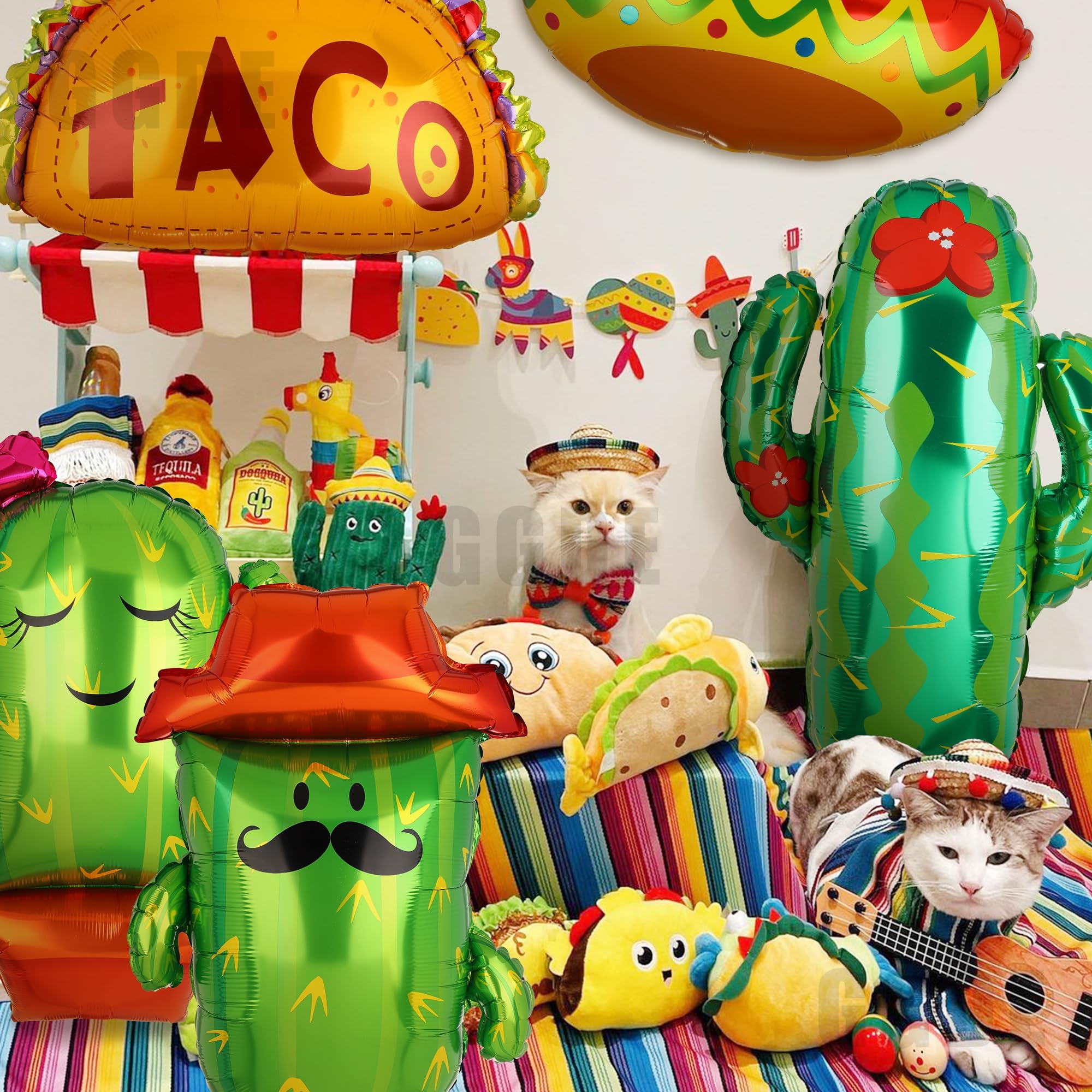 Snapklik.com : Mexican Party Decor Fiesta Balloons Taco Llama Cactus ...