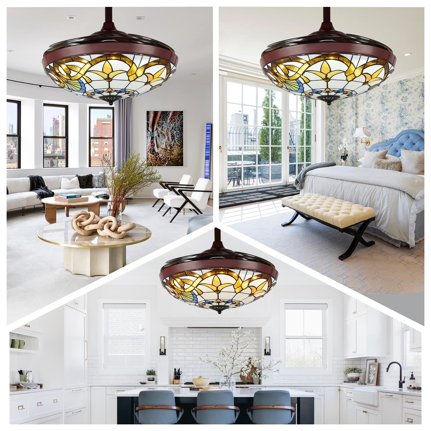 Tiffany Ceiling Fan Scrolls