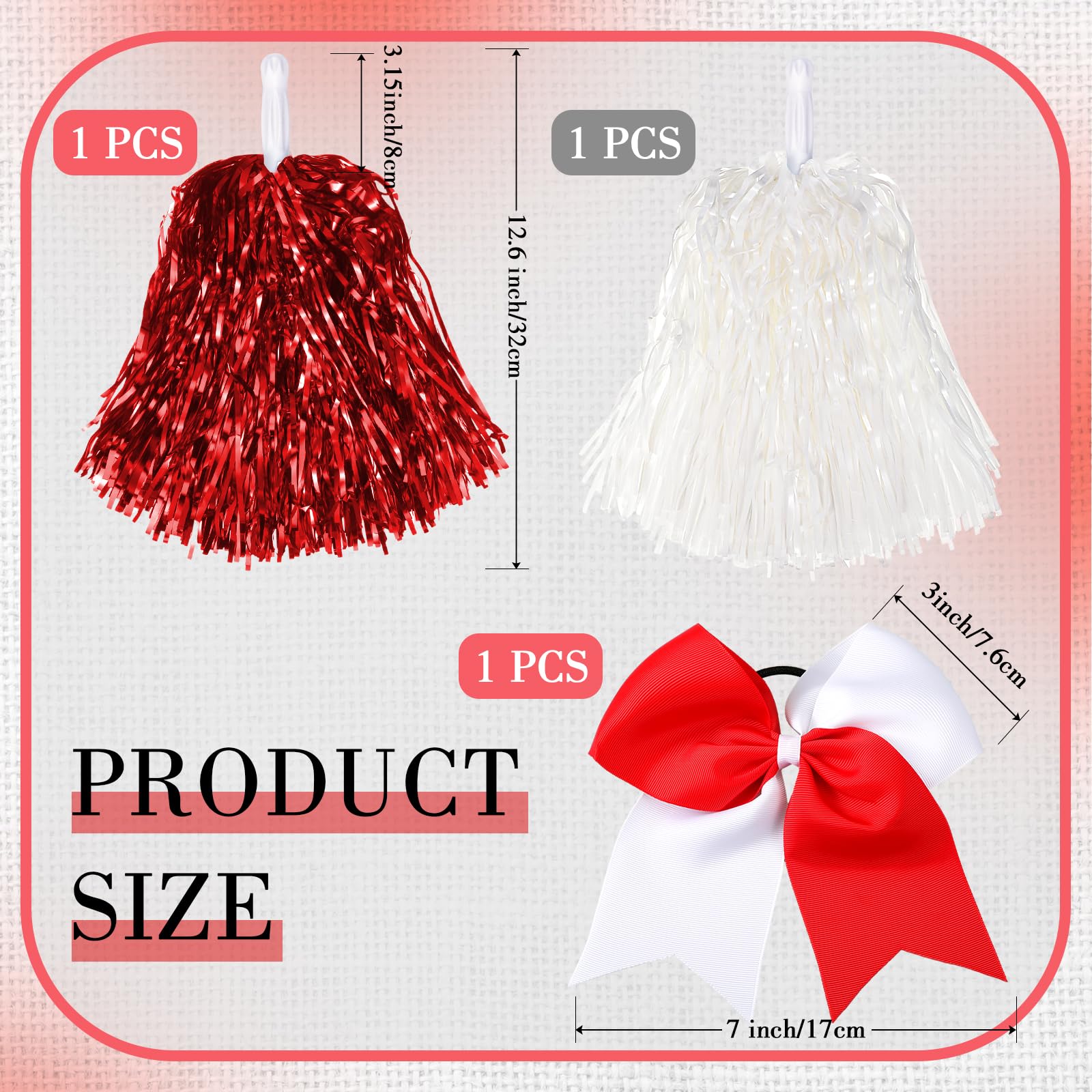 Snapklik.com : Hanaive 3 Pcs Plastic Cheerleading Pom Poms And Large ...