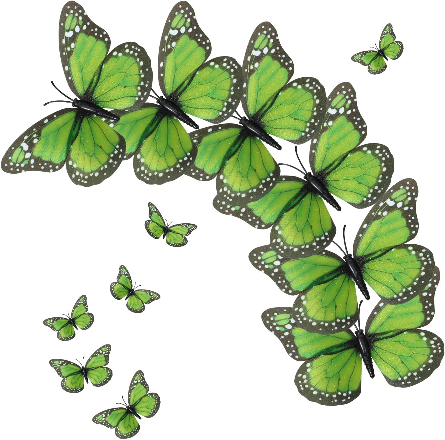 Amazon.com: Chuangdi Monarch Butterfly Decoration 3 Size Fake ...