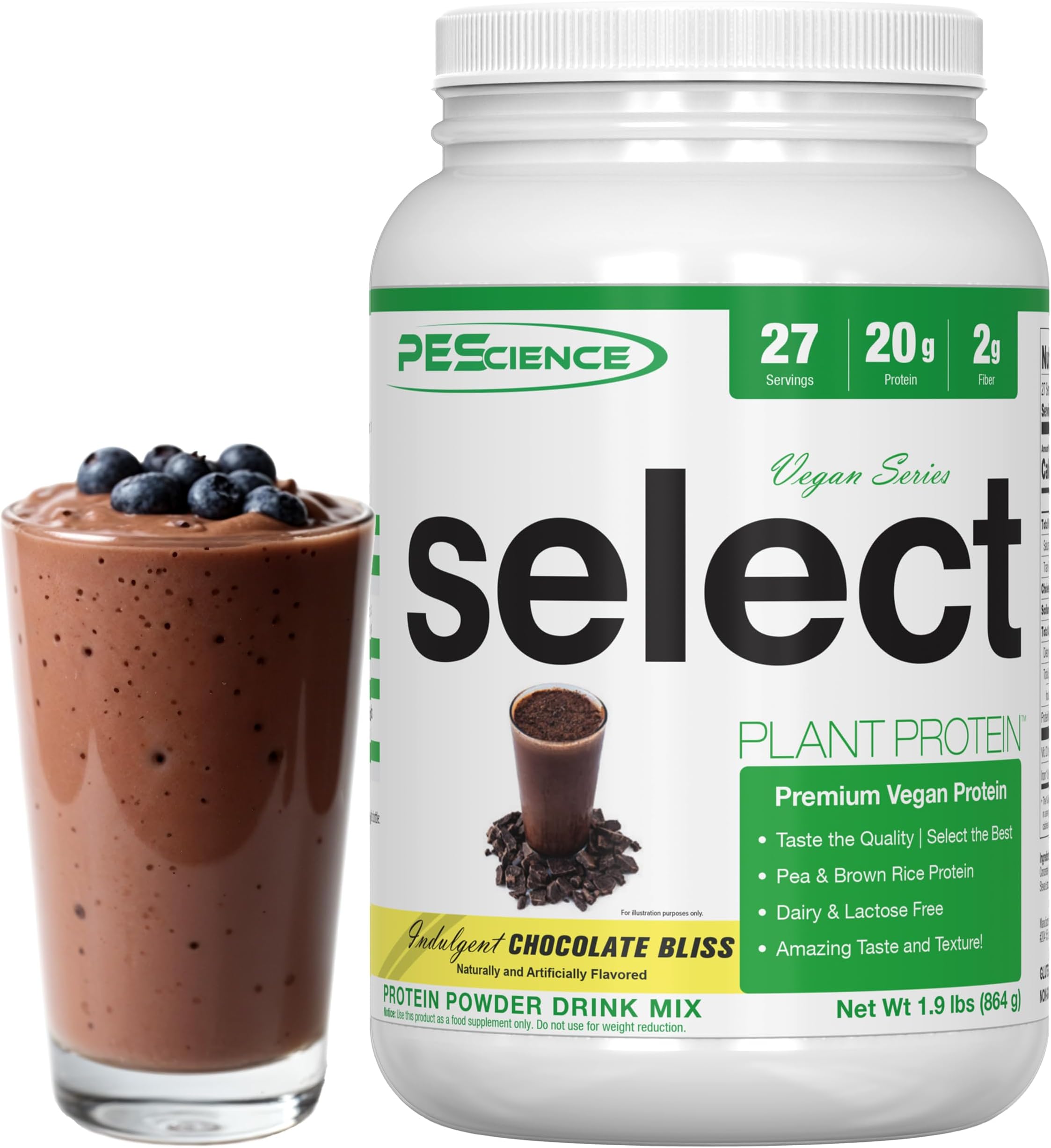 Amazon.com: PEScience Select Vegan Protein Powder, Plant Based with ...