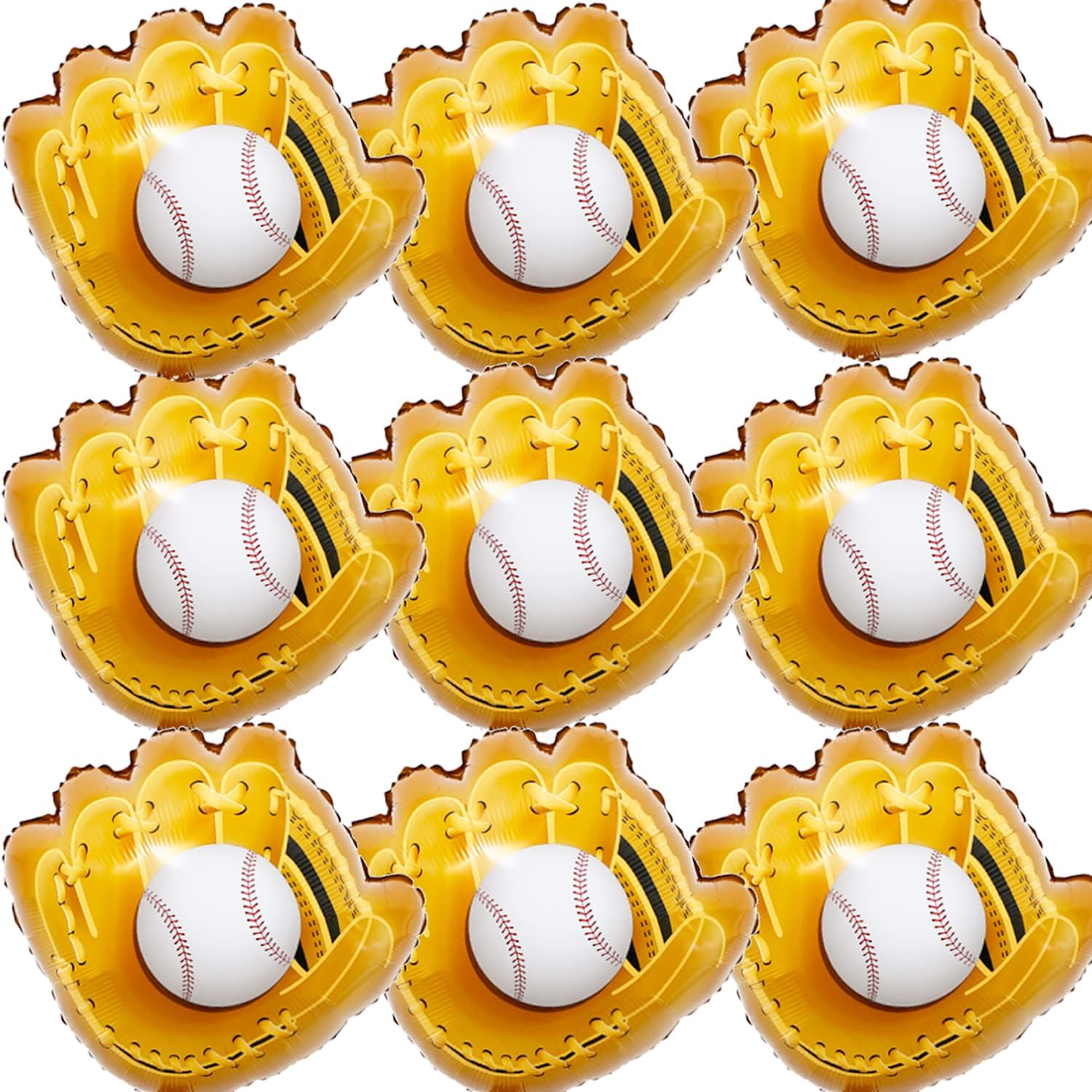 10 Pieces Glove Foil Balloon Mylar Baseball Balloons Air Inflatable ...