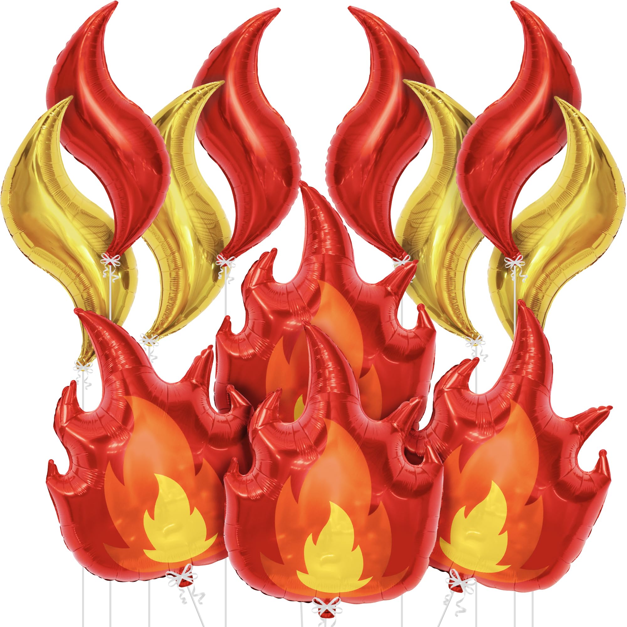 Amazon.com: KatchOn, Big Fire Balloons Set - 28 Inch, Pack of 12 | Red ...