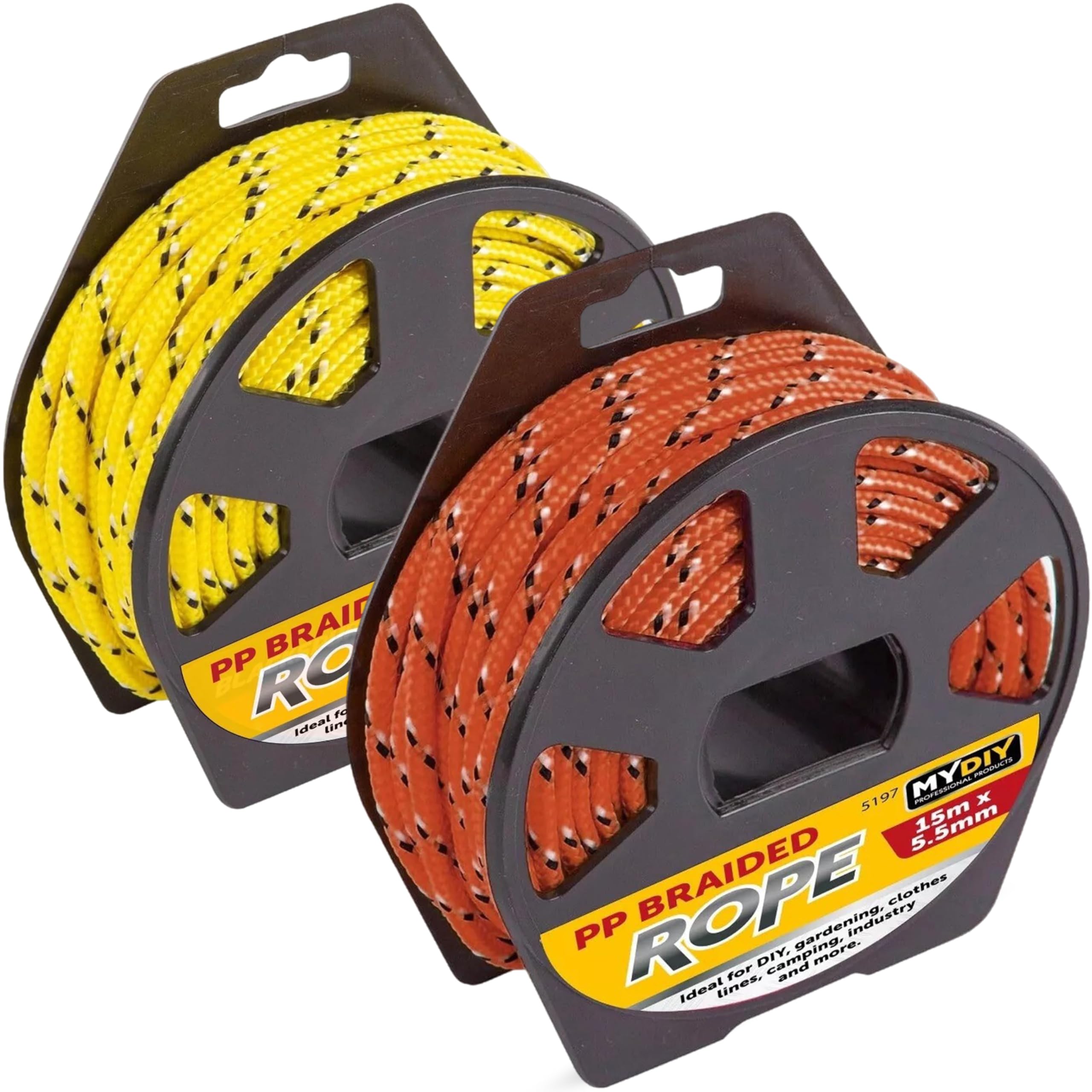 MY DIY Braided Rope 20M Polypropylene Rope on Reel Strong Heavy Duty ...