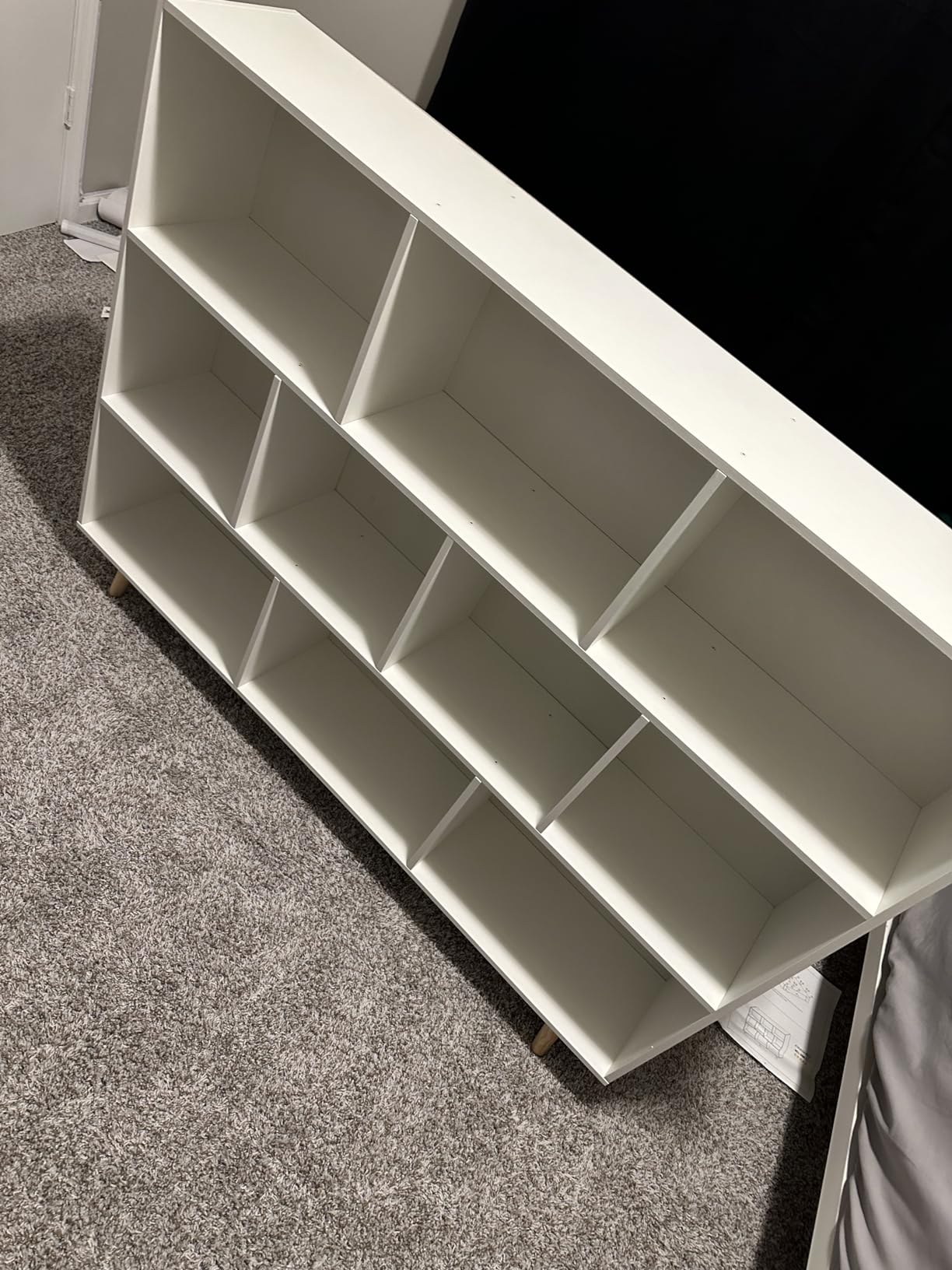 $11/mo - Finance IOTXY Open Shelf Low Bookcase - Wooden 3-Tier Floor ...
