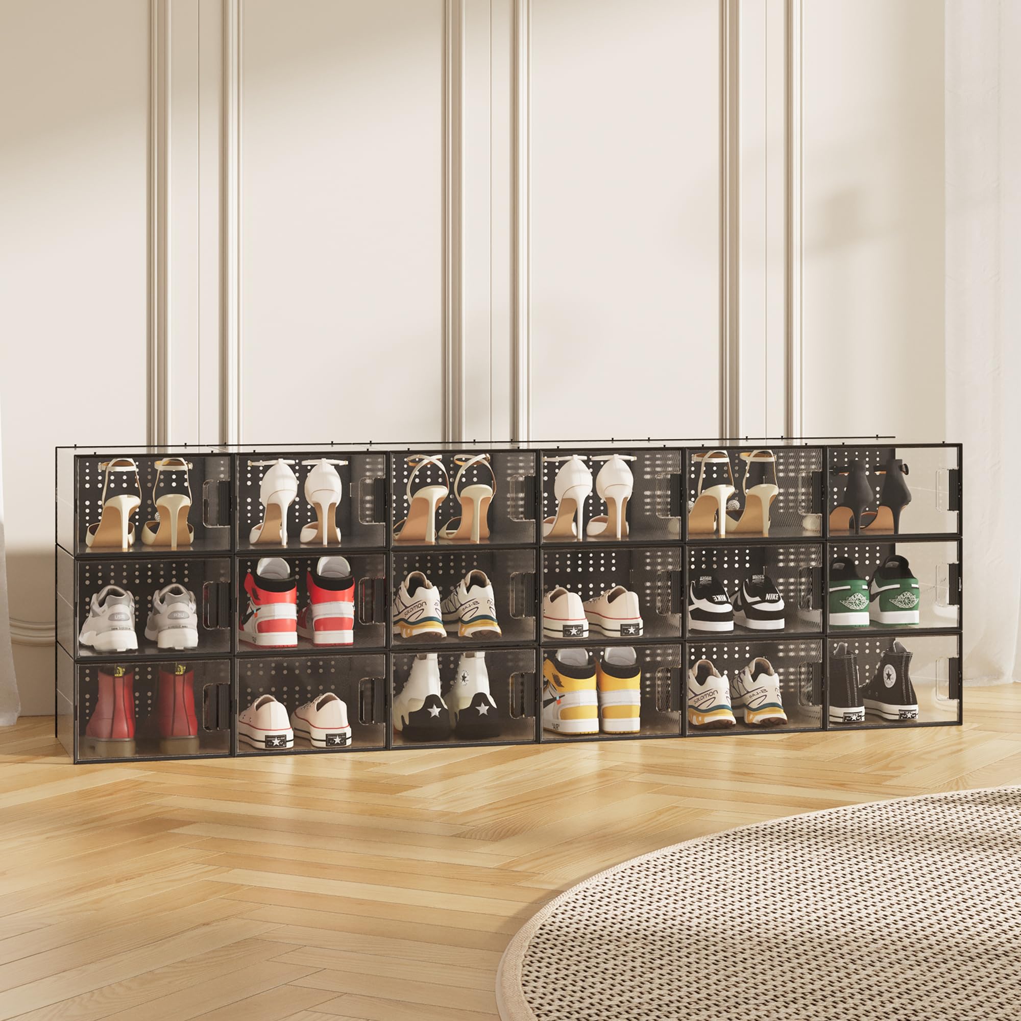 Pinkpum XXL Large Shoe Organizer Storage Boxes for Closet, Fit for Size ...