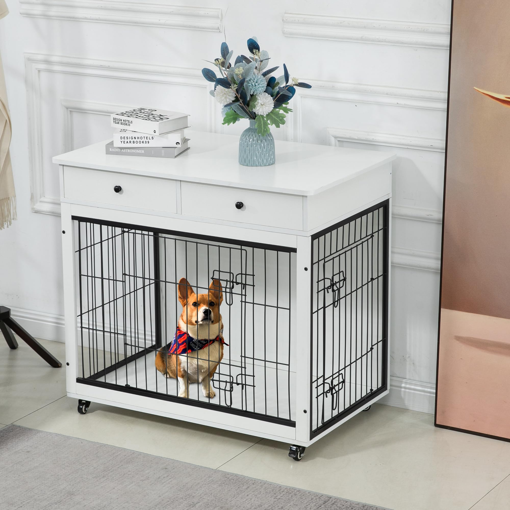 Snapklik.com : Okak Dog Crate Furniture Style Dog Cage Side Table