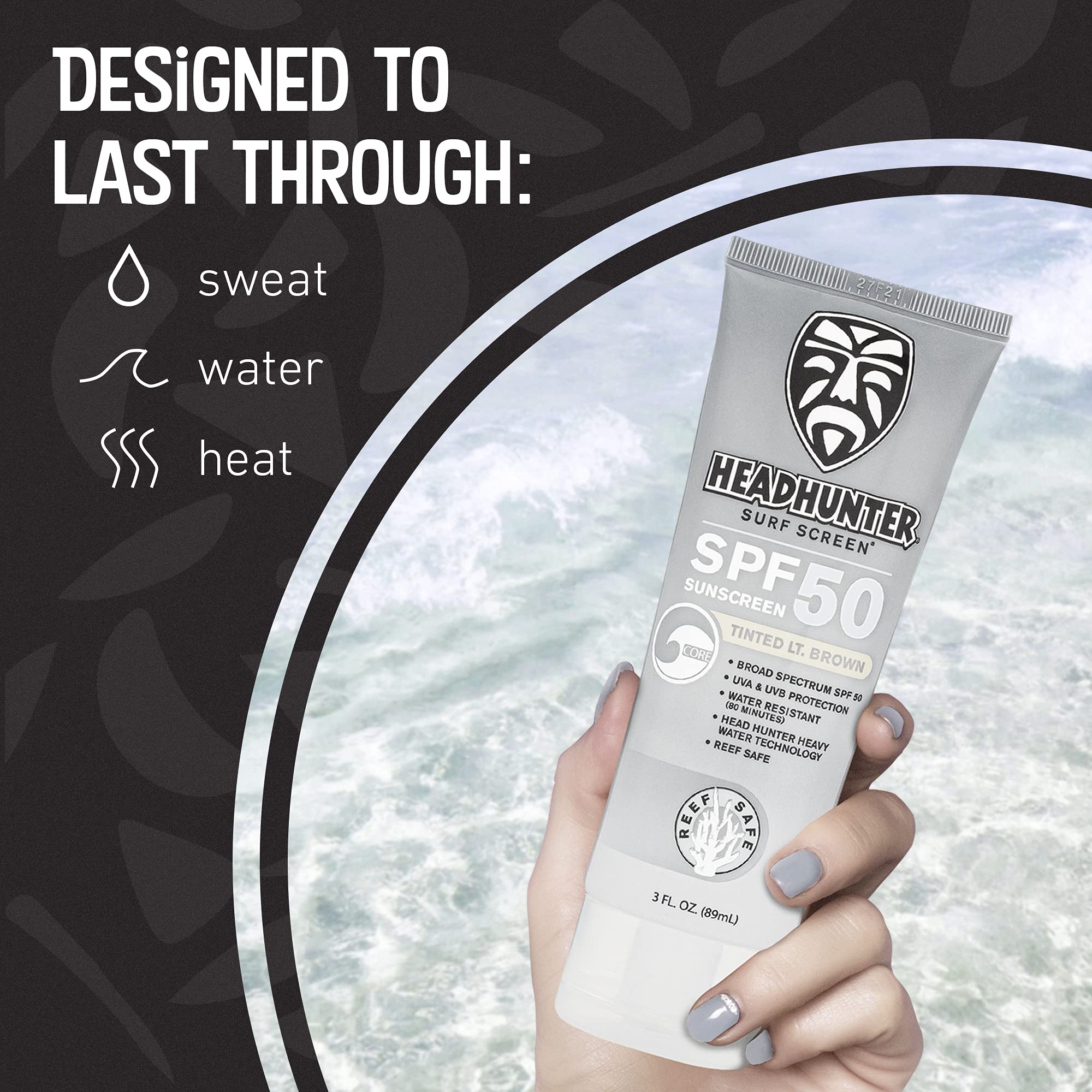 Snapklik.com : Headhunter Heavy Duty Reef Safe Sunscreen SPF 50 For ...