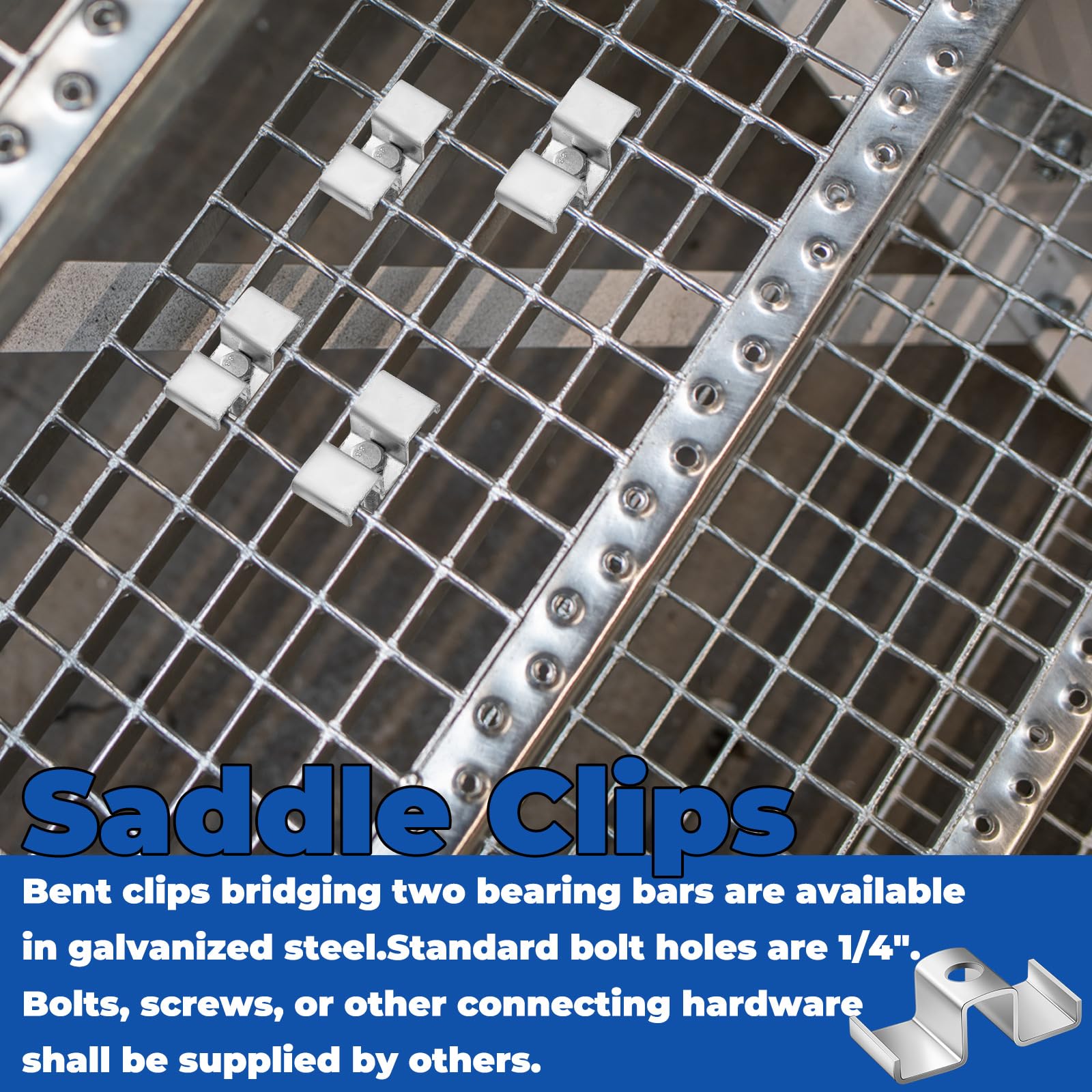 Snapklik.com : 50 Pcs Saddle Clips For Grating 316 Stainless Steel Bar ...