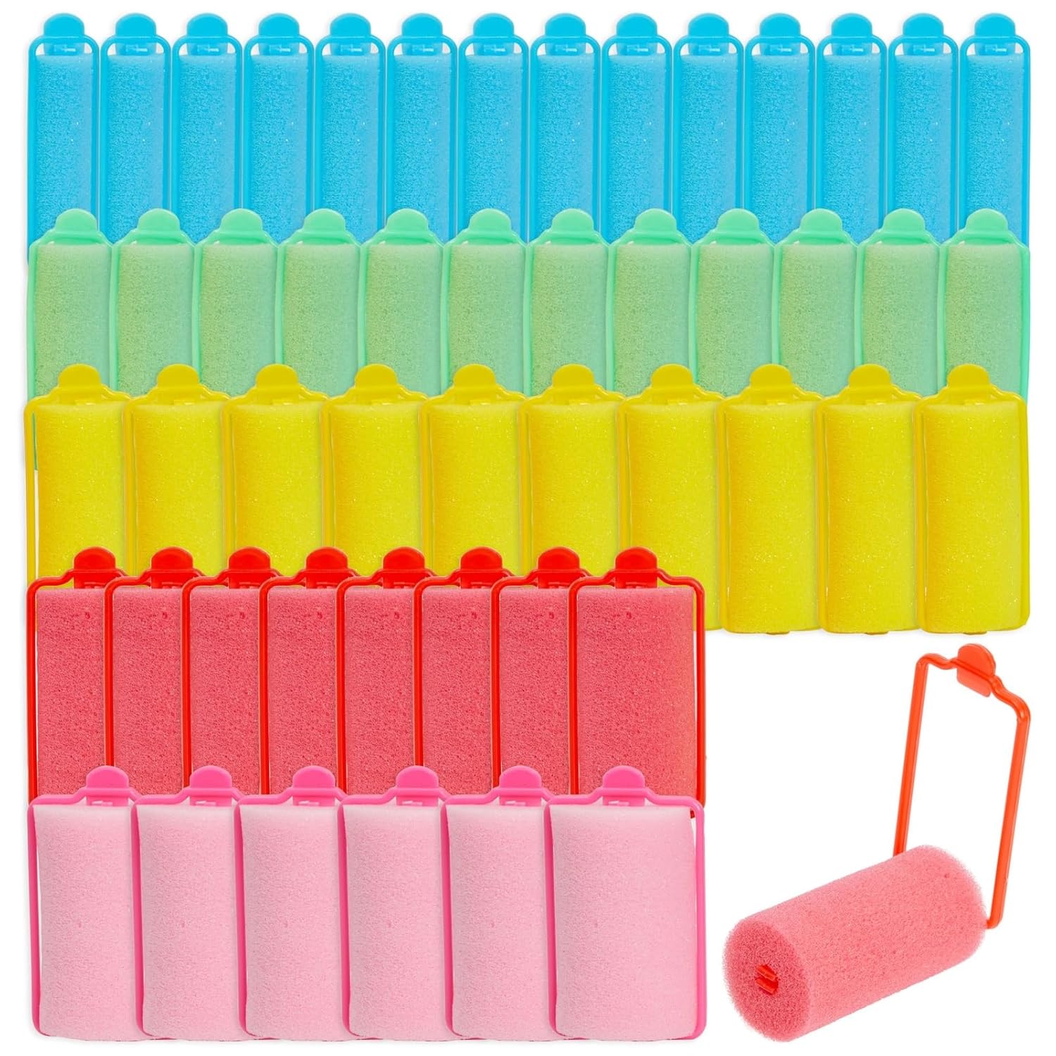 Amazon.com : Okuna Outpost Foam Sponge Hair Rollers, Soft Heatless ...
