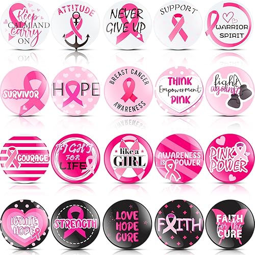 Amazon.com: Huquary 200 Pcs Breast Cancer Pins1.73 Inch Breast Cancer ...