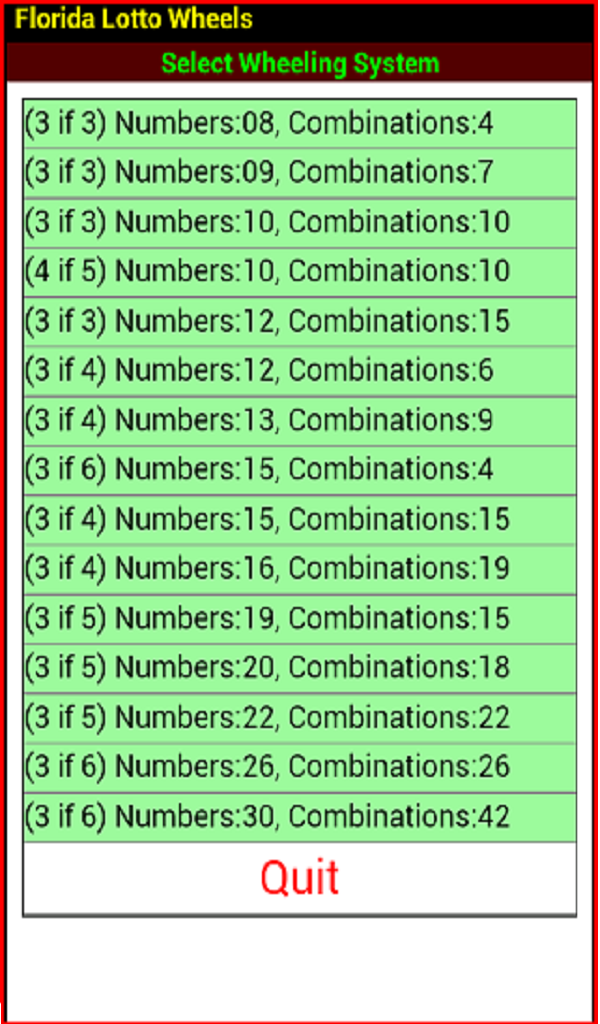 Florida Lotto Wheels (Smart Phones) - App on Amazon Appstore