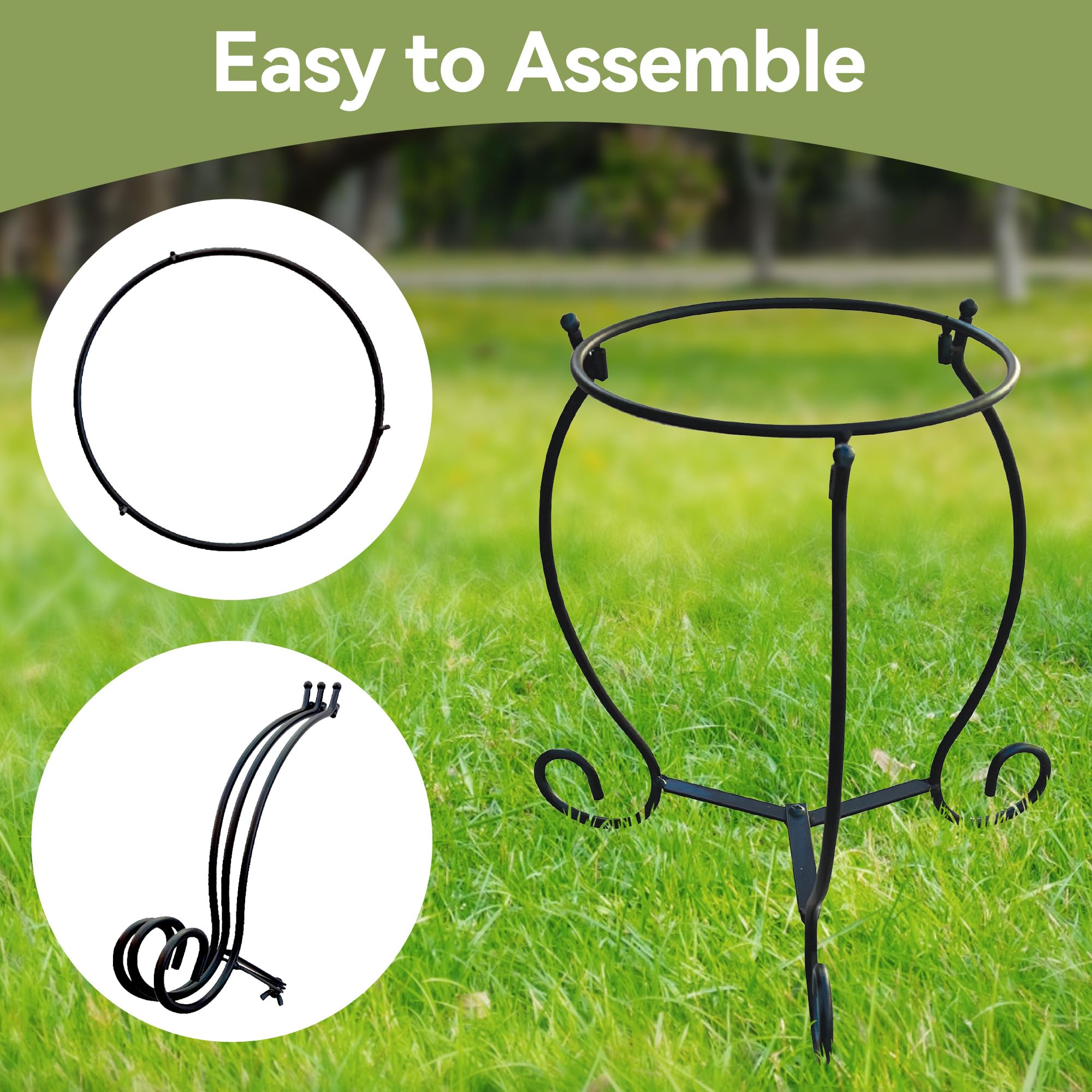 Wrought Iron Gazing Ball Stand Pair Of Iron Stands For Garden/gazing