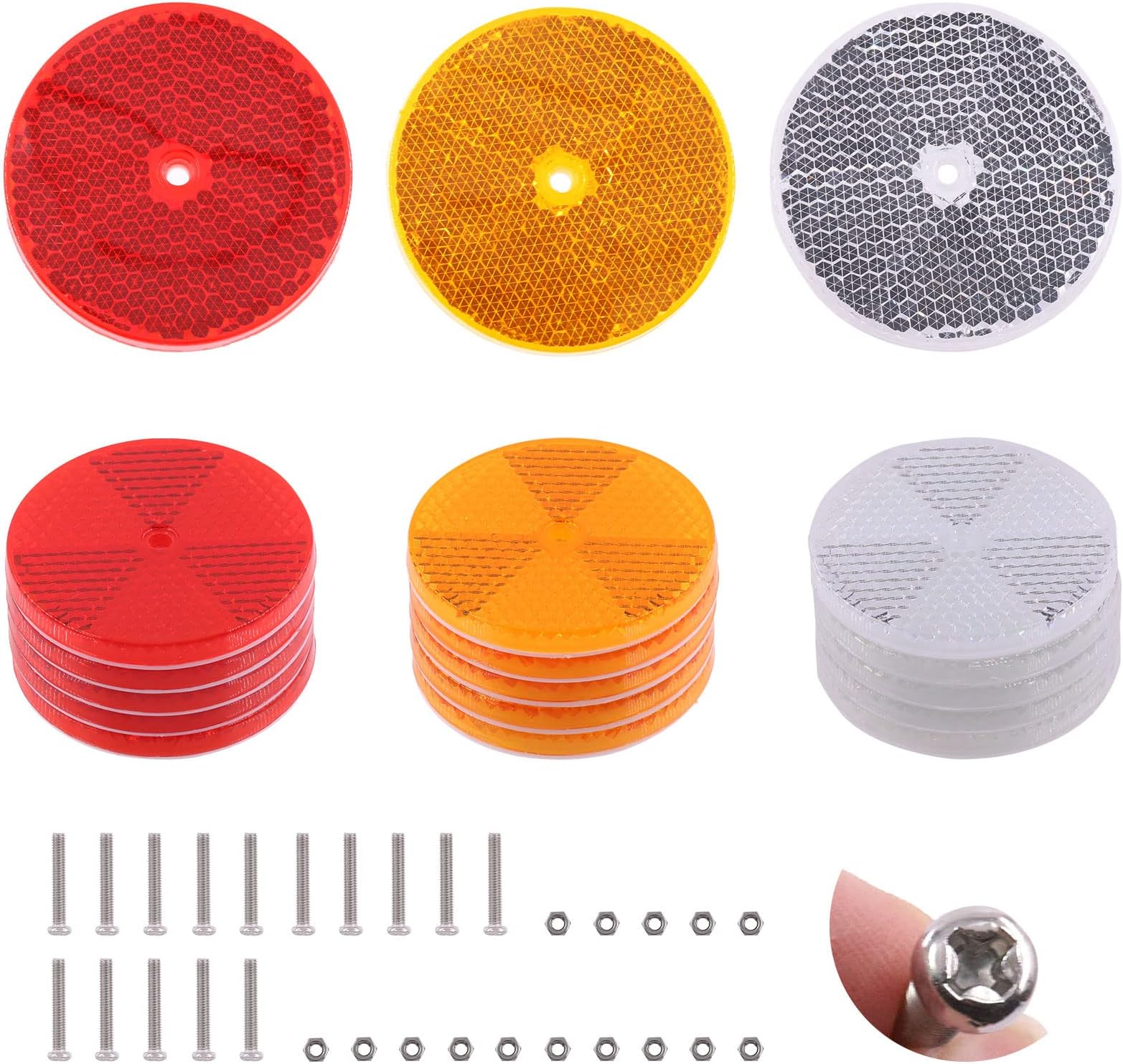 Amazon.com: Swpeet 45Pcs Round Front Reflector Driveway Trailer ...