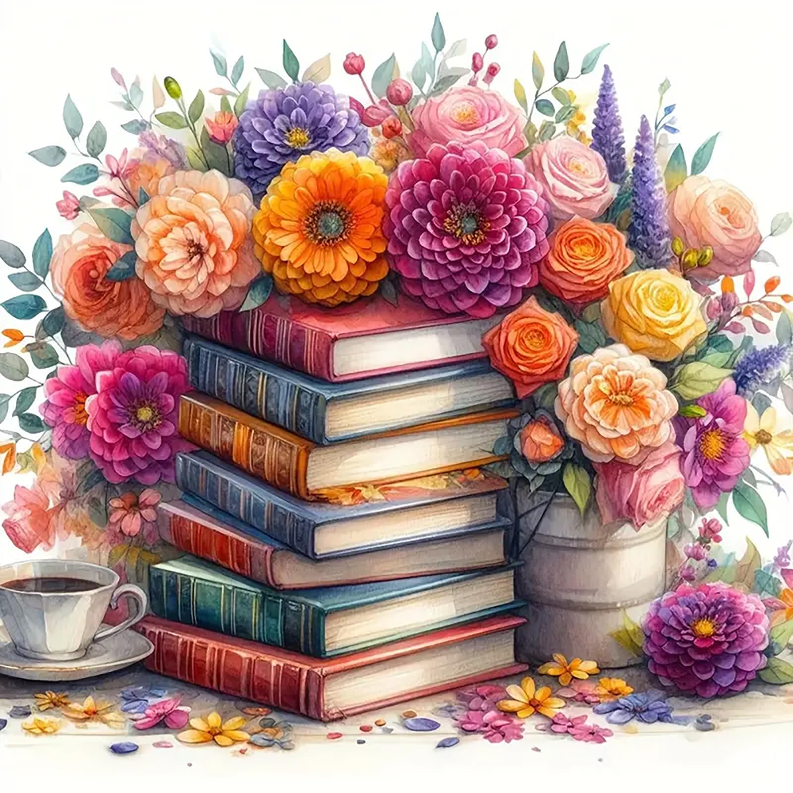 Amazon.com: Diamond Art Painting Kits for Adults, Flower 5D Diamond ...