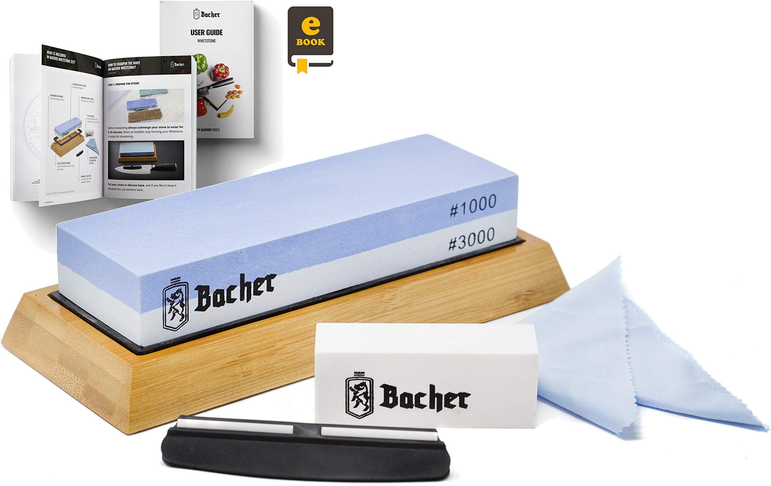 Trilancer Abziehstein Schleifstein 1000/6000, Doppelseitiger Wetzstein ...