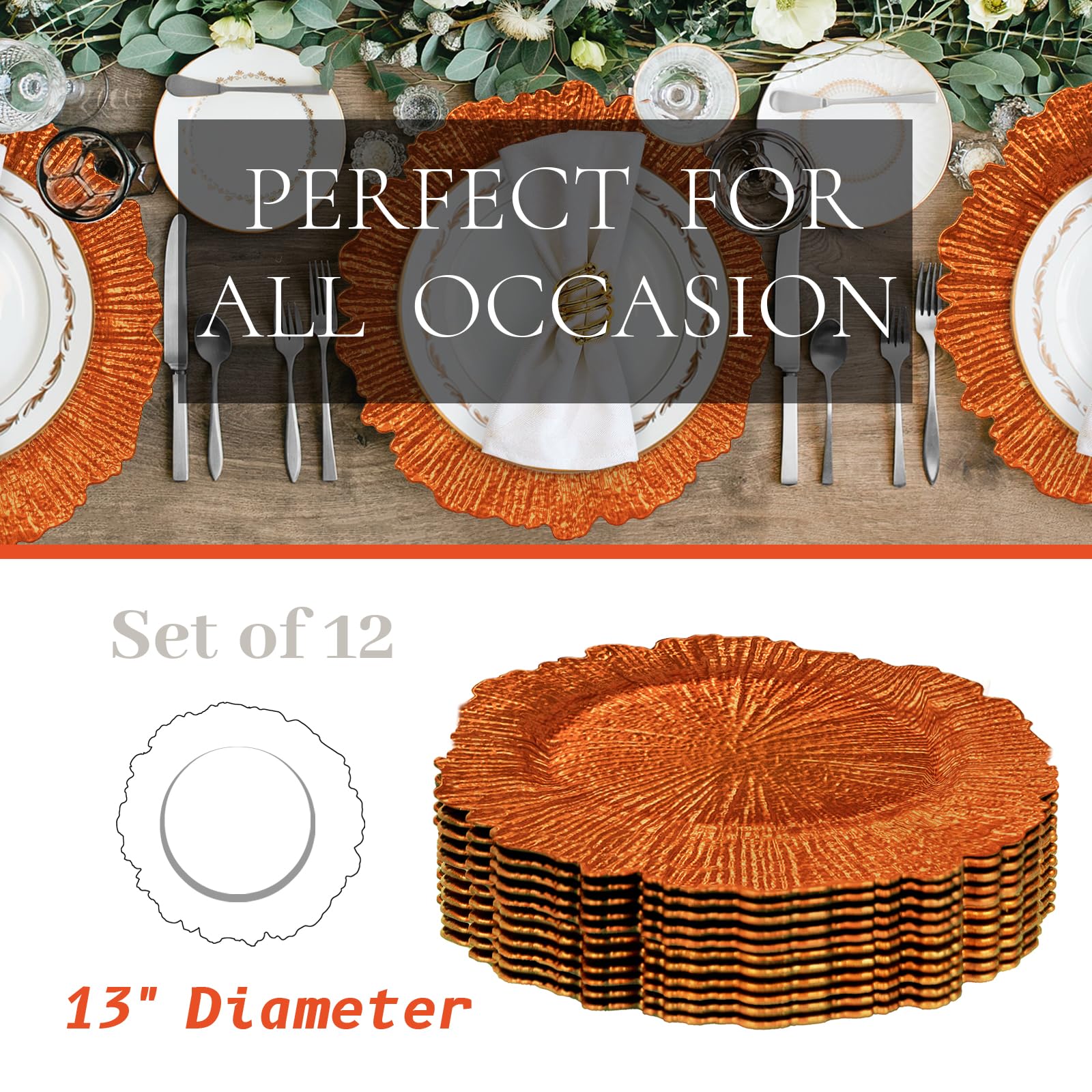 Orange Decorative Plates Dahlia Fubuki Orange | Flowers By Flourish