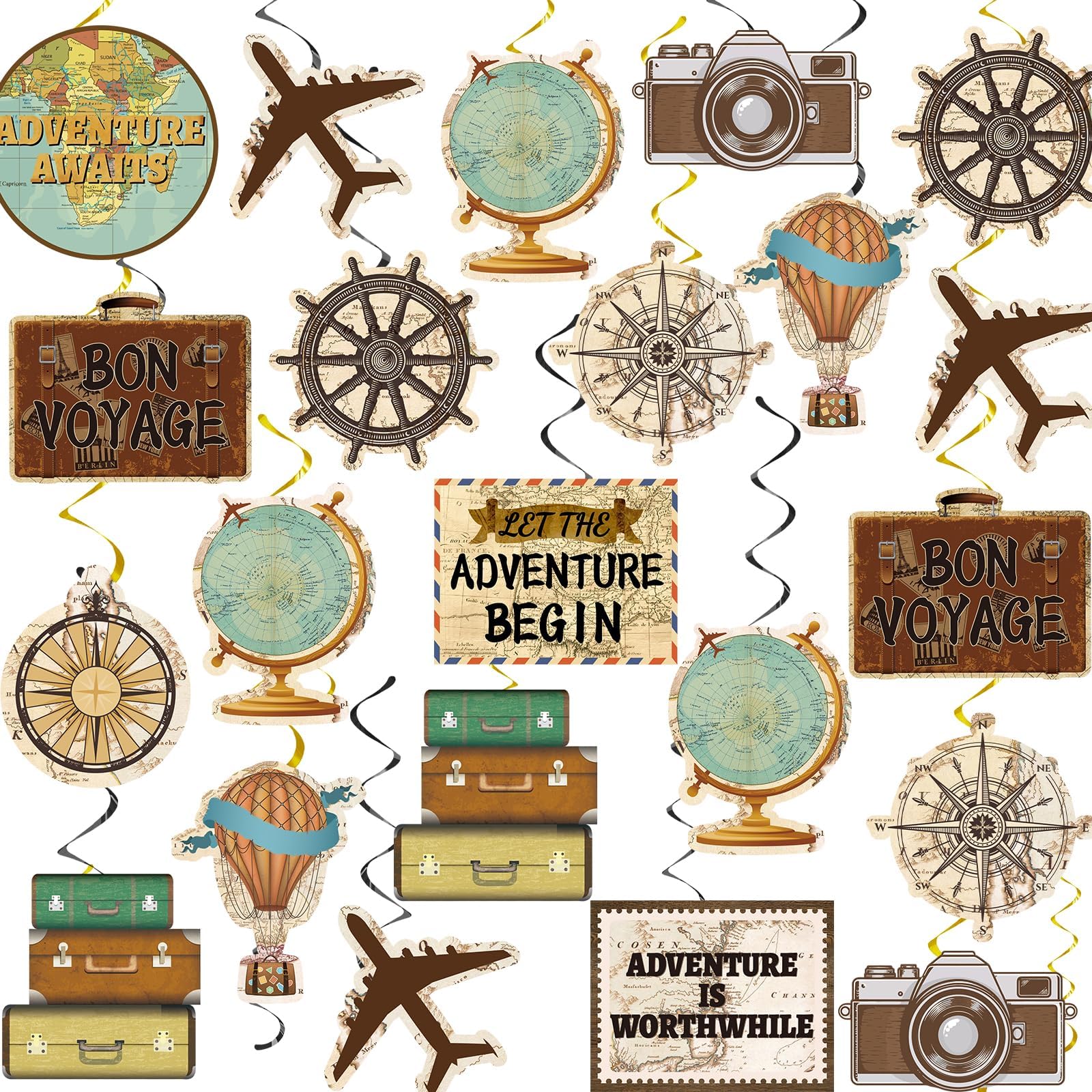 Amazon.com: Fun Time Travel Theme Hanging Swirl Birthday Party ...