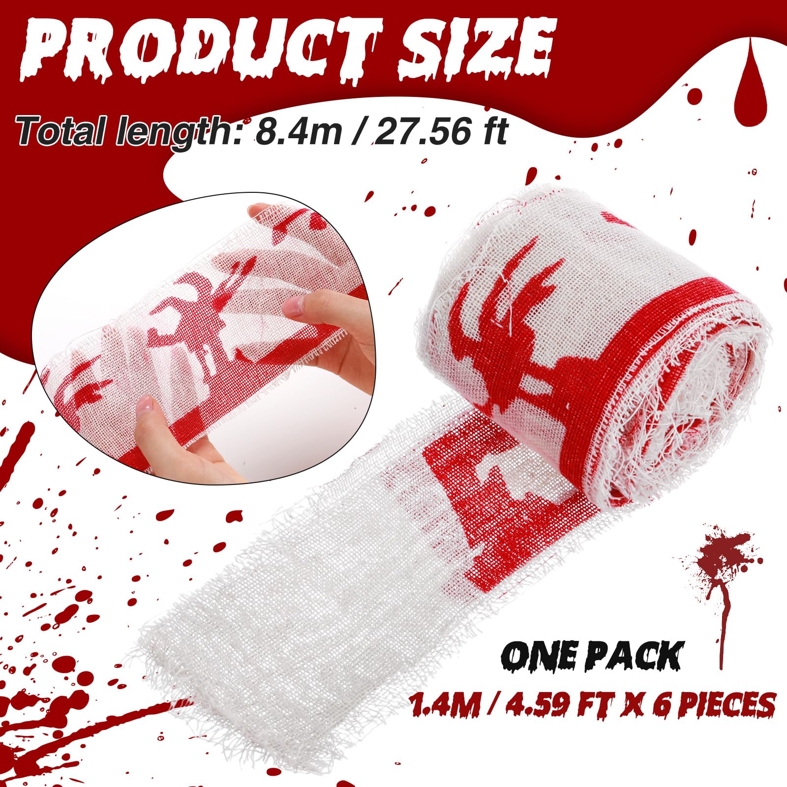 Snapklik.com : SmoothNovelty Halloween Decorations Creepy Blood Bandage ...