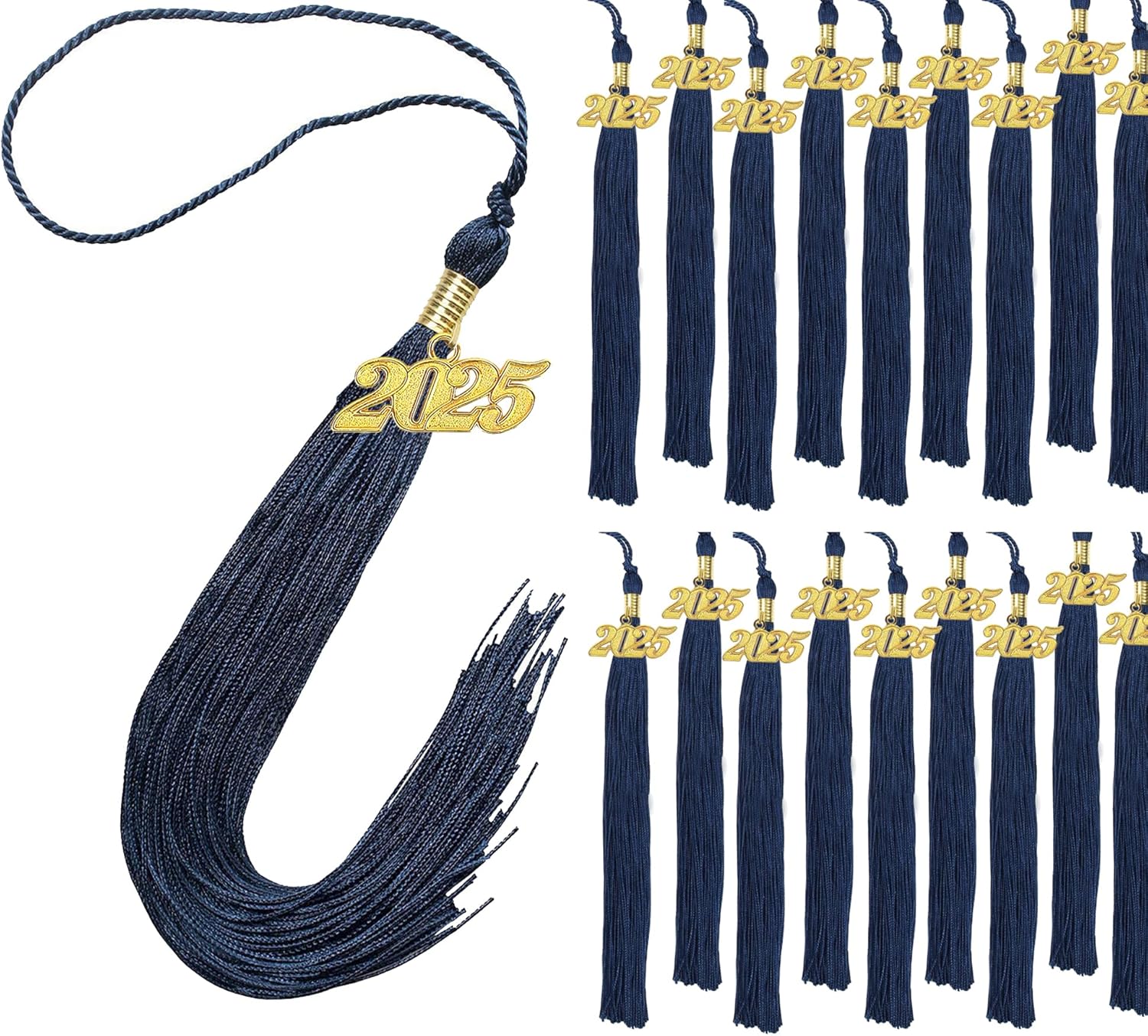 Amazon.com: 100pcs 2025 Graduation Tassel, Black Tassel with 2025 Year ...