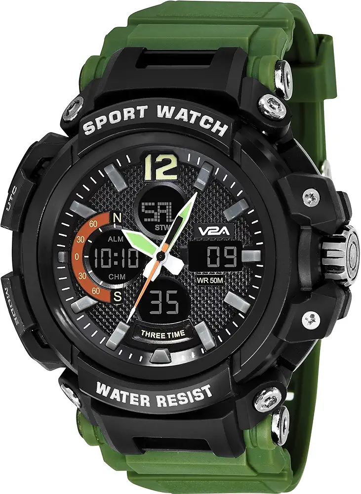 V2A Chronograph Analogue and Digital Sports Watch for Men | Watch for ...