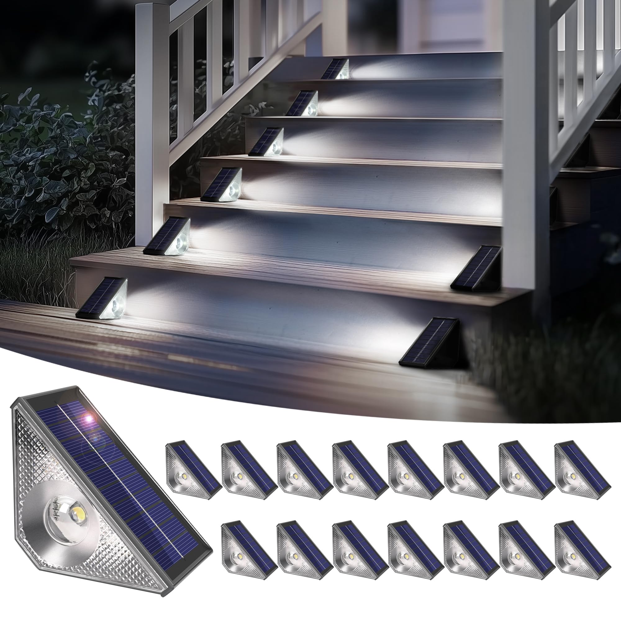 SOLPEX Solar Step Lights for Outside,Step Lights Outdoor Solar Powered ...