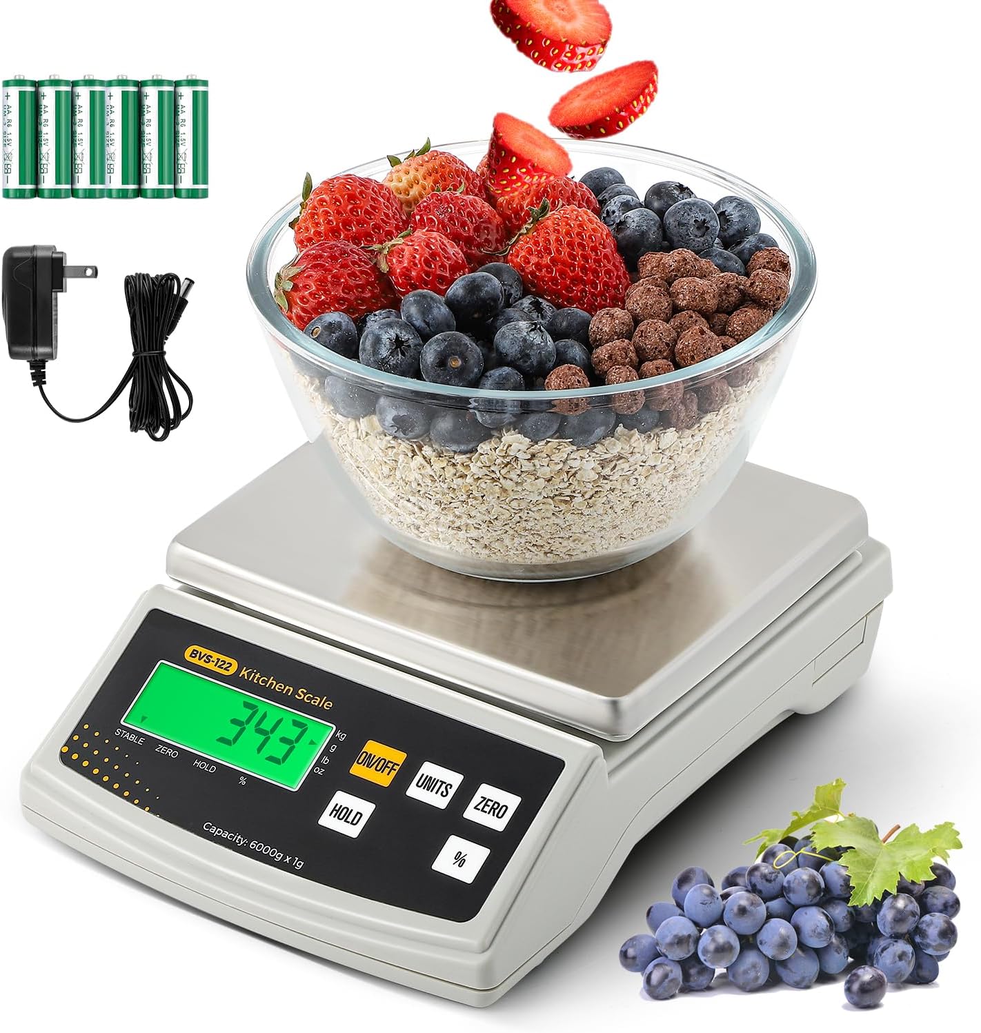 Amazon.com: Bakers Math Kitchen Scale by My Weight - KD8000 , Silver ...