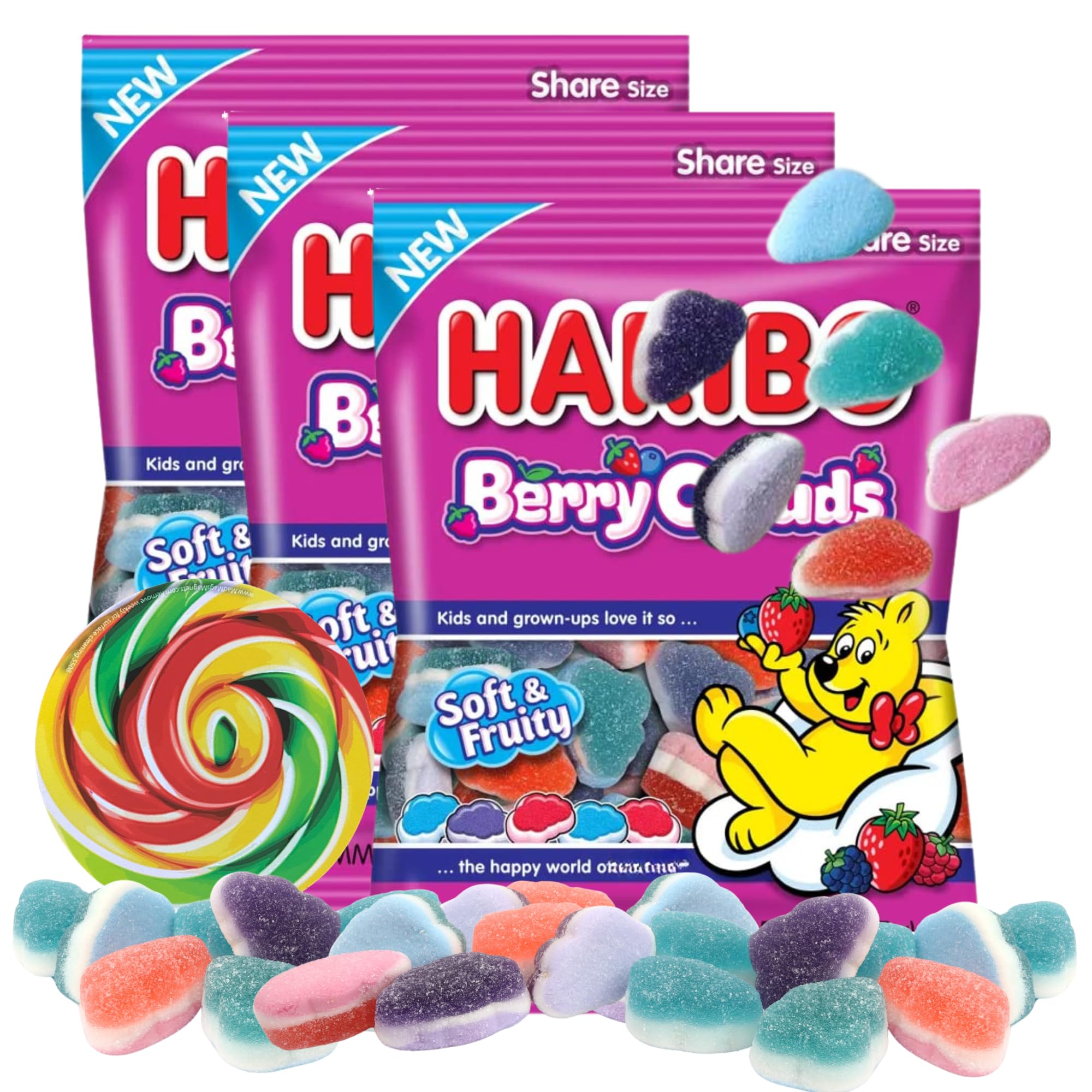 Amazon.com : Berry Clouds Gummy Candy, Share Size Bags of Fruit ...