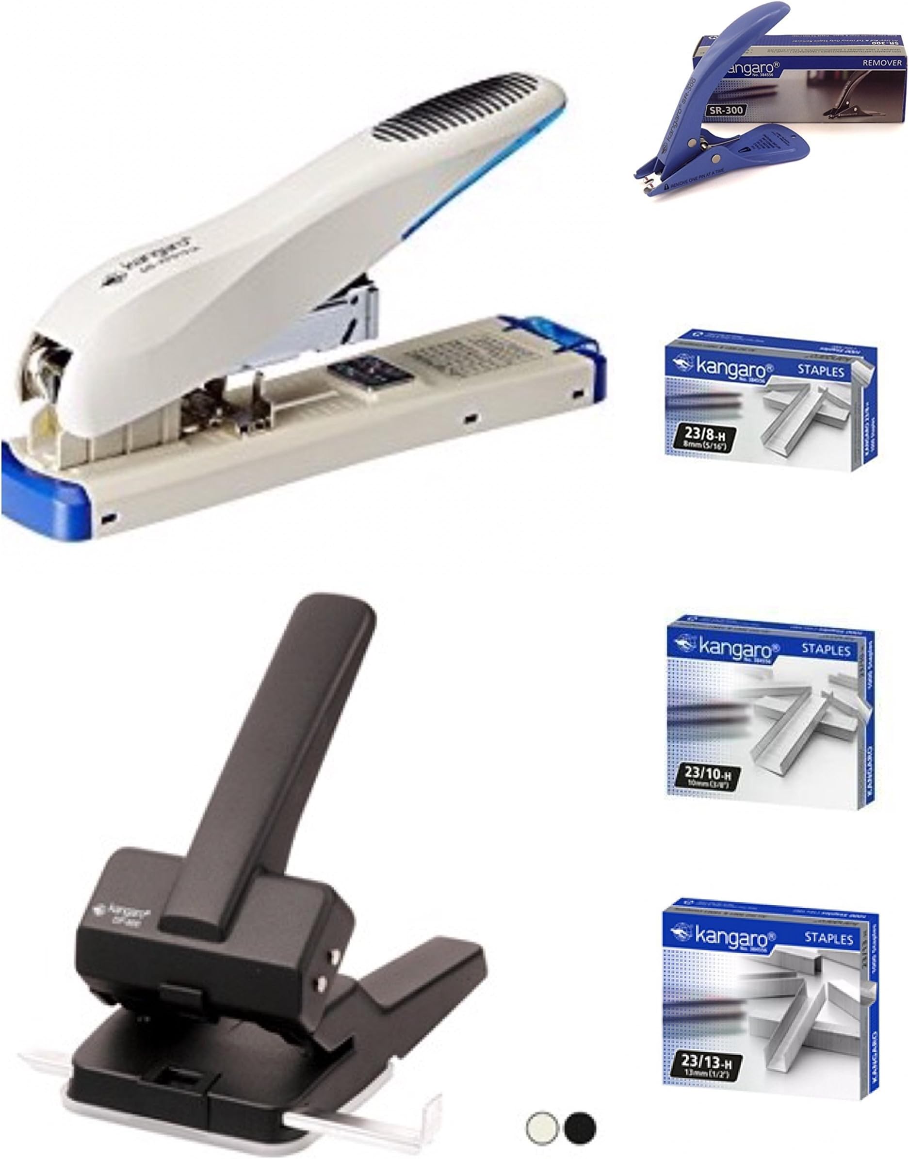 Kangaro Office Combo DS-23S13QL Heavy Duty Stapler With Different sizes ...