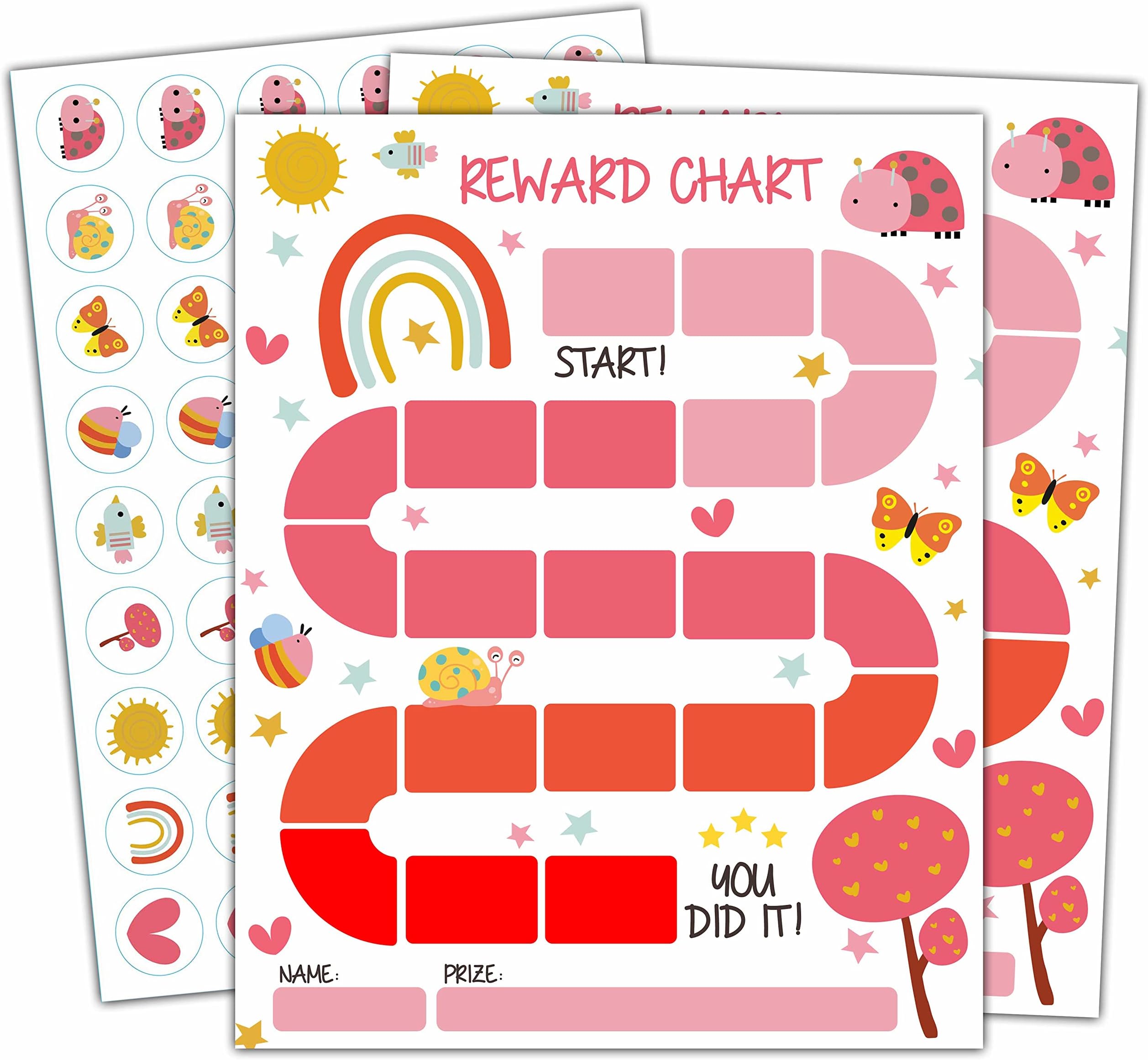 Amazon.com : 10 Racing Car Reward Chart with 216 Round Stickers ...