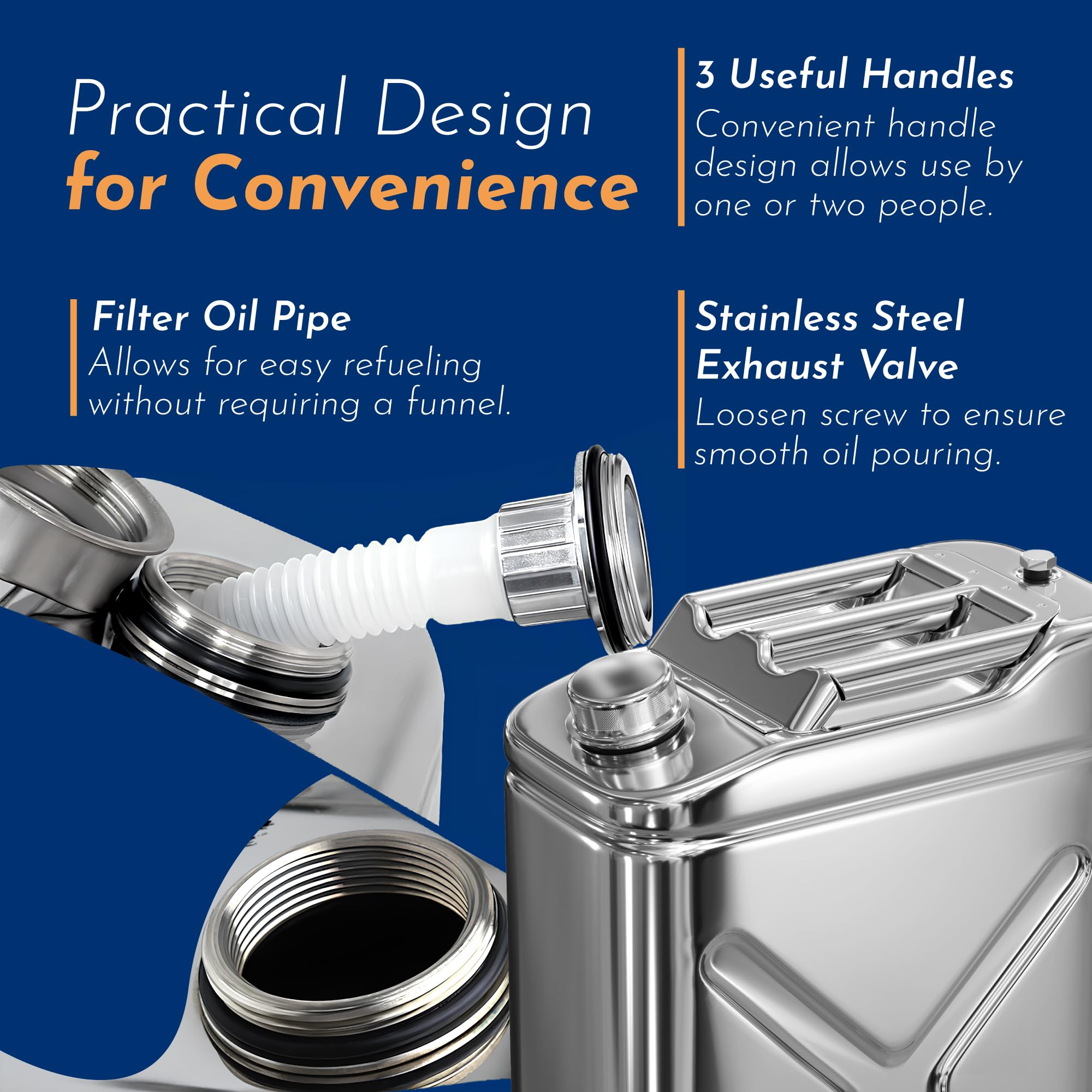 Snapklik.com : Stainless Steel Water Container For Camping - 5 Gallon ...