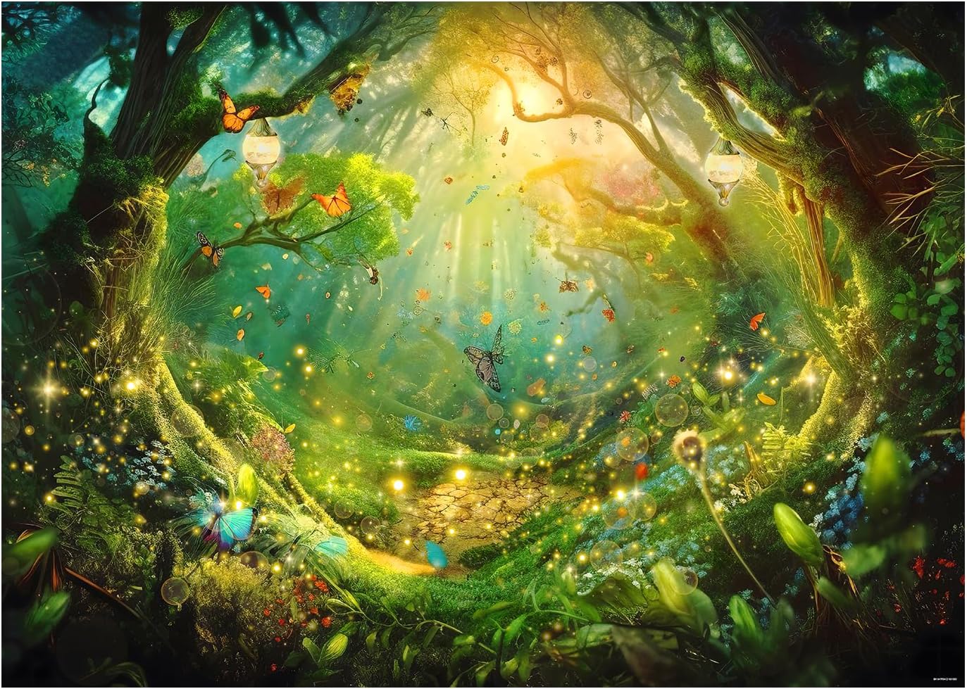 Amazon.com : Ladvis Enchanted Forest Backdrop Spring Forest Background ...