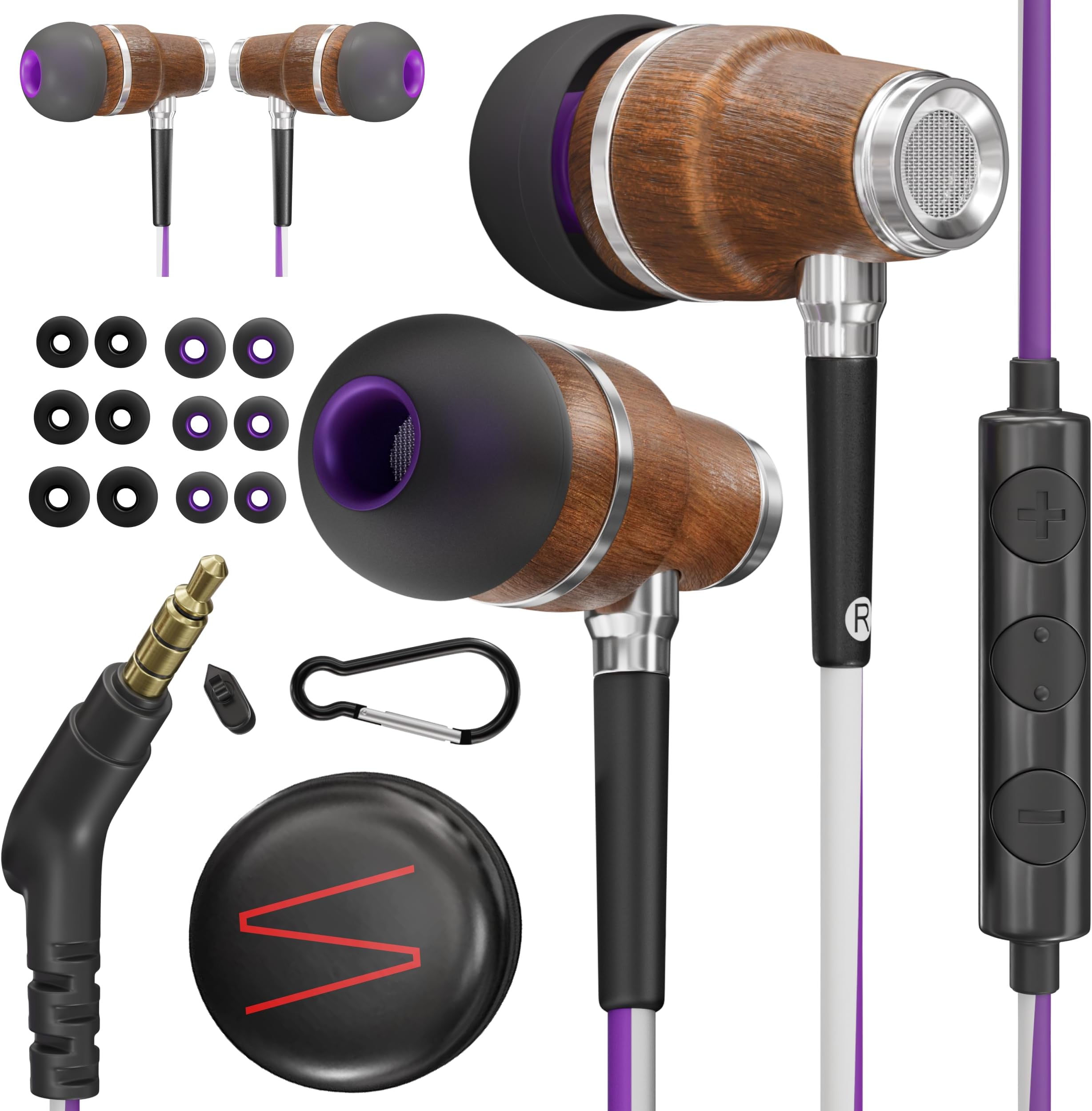 Amazon.com: Symphonized Wired Earbuds with Microphone - 90% Noise ...
