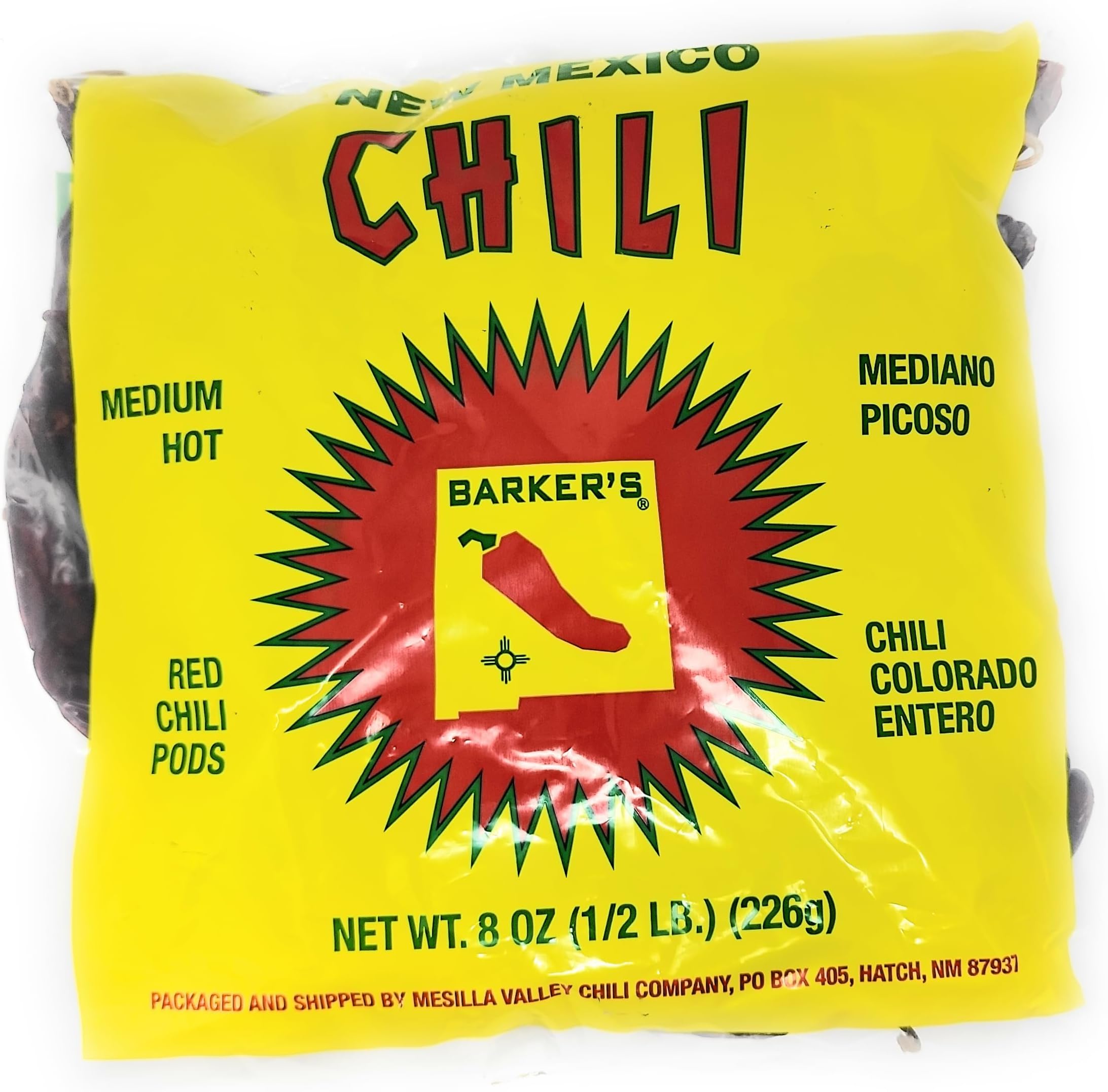 Amazon.com : Barker's Dried Red Chili Pods, 8 Ounces - Mild - Grown in ...