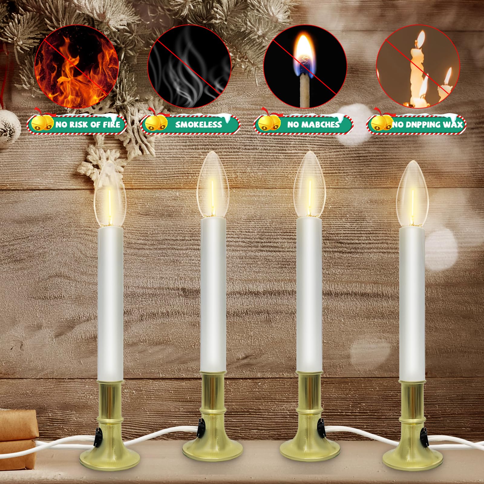 Automatic Sensor Candle Lights V TAC VT 7564 LED Candle Table Lamp 2W