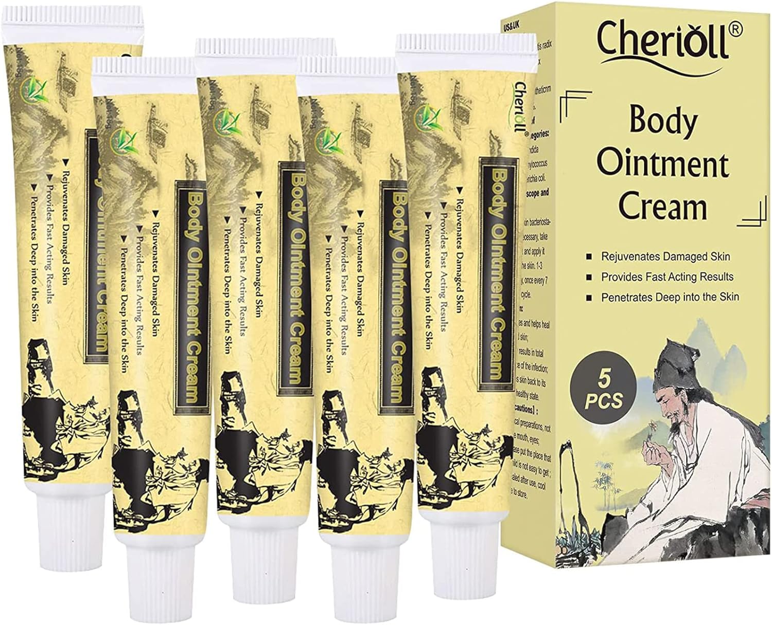 Amazon.com : Cherioll Moisturising Cream,Uncomfortable Skin 5PCS ...