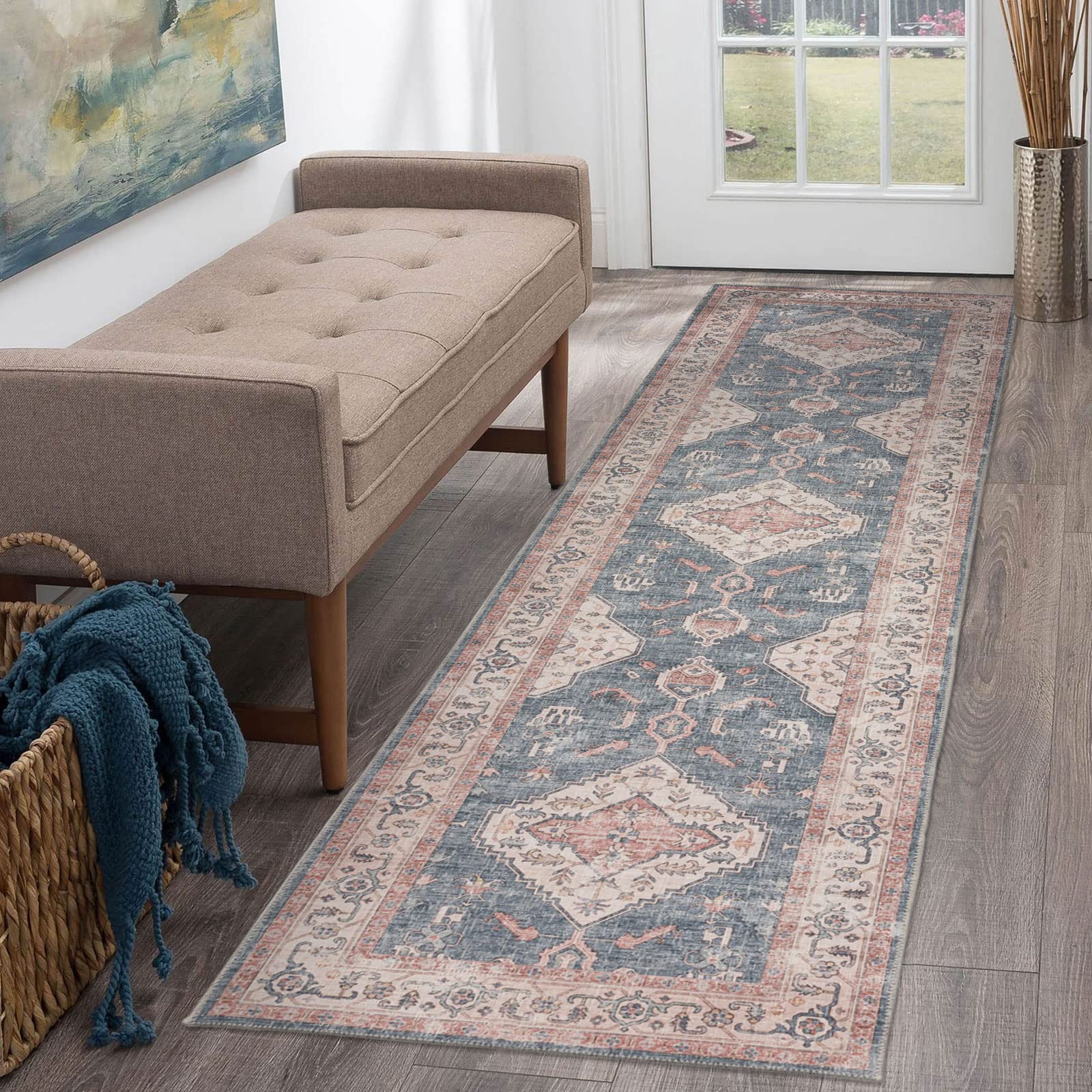 DECOMALL BELIDA Washable Runner Rug, Traditional Non-Slip Long Rugs for ...