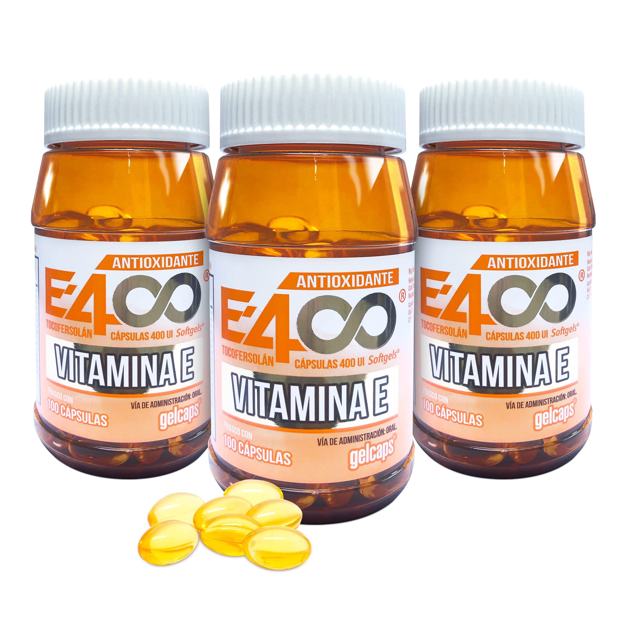 GELCAPS Vitamina E 400mg Con 300 Cápsulas Antioxidante : Amazon.com.mx ...