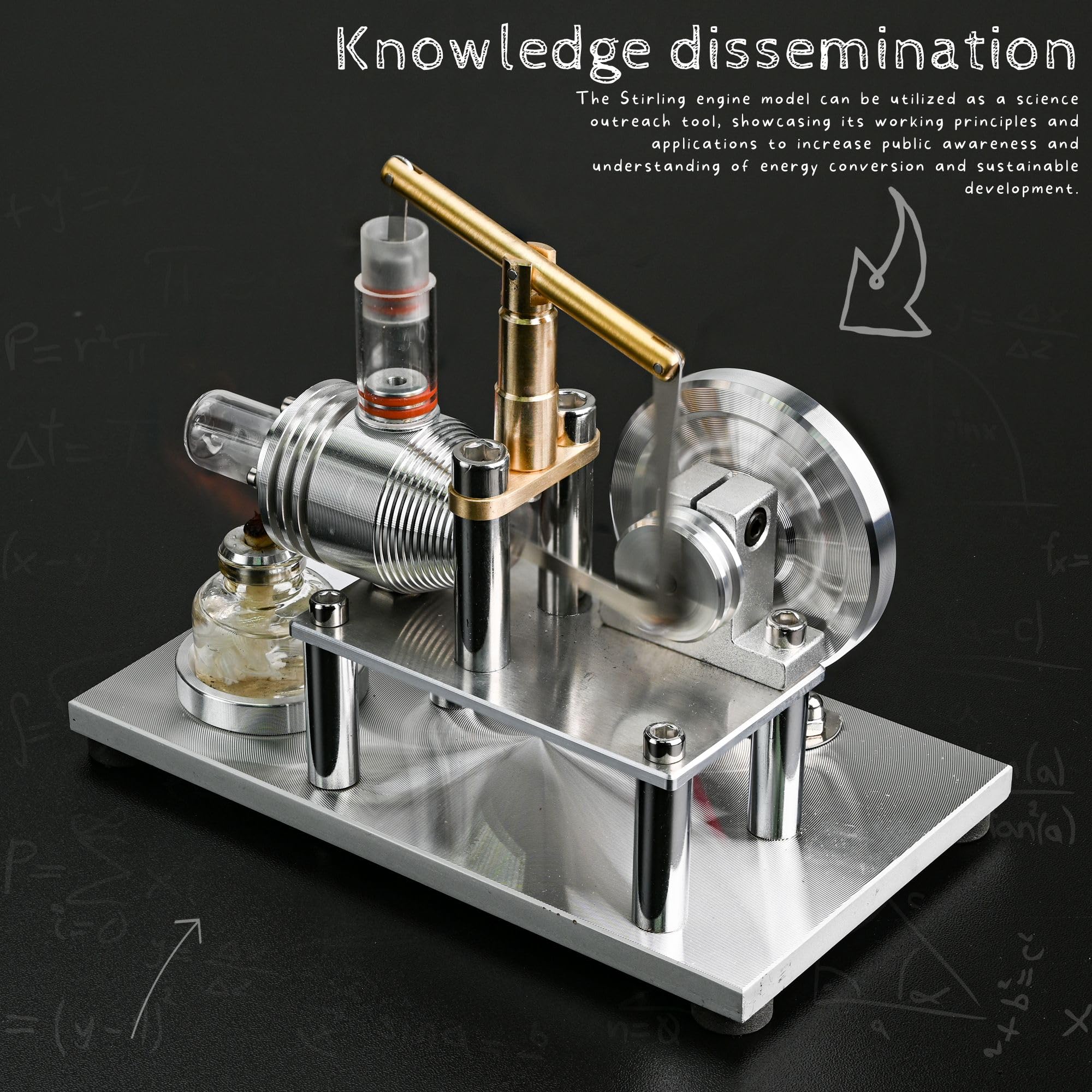 Snapklik.com : Hot Air Stirling Engine Motor Electricity Generator Model LED