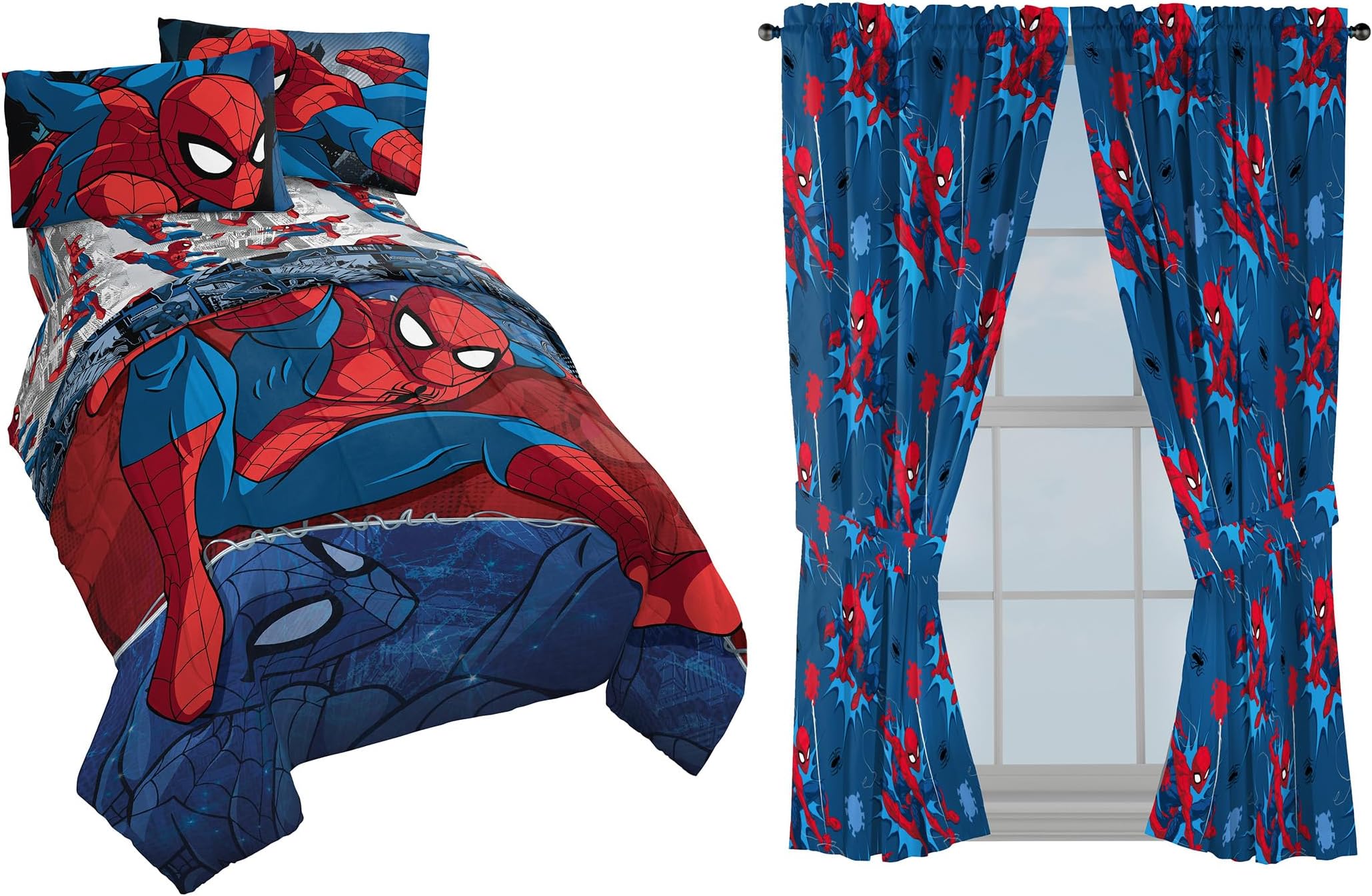 Amazon.com: Jay Franco Marvel Spiderman Burst Twin Bed Set and Spidey ...