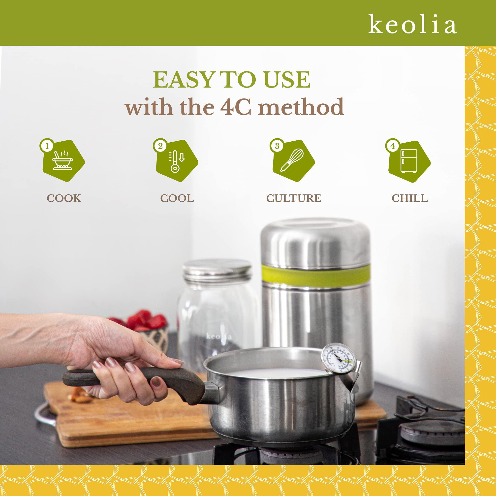 Yogurt Incubator Yougurt Maker Keolia Yogurt Maker Machine, 1 Quart ...