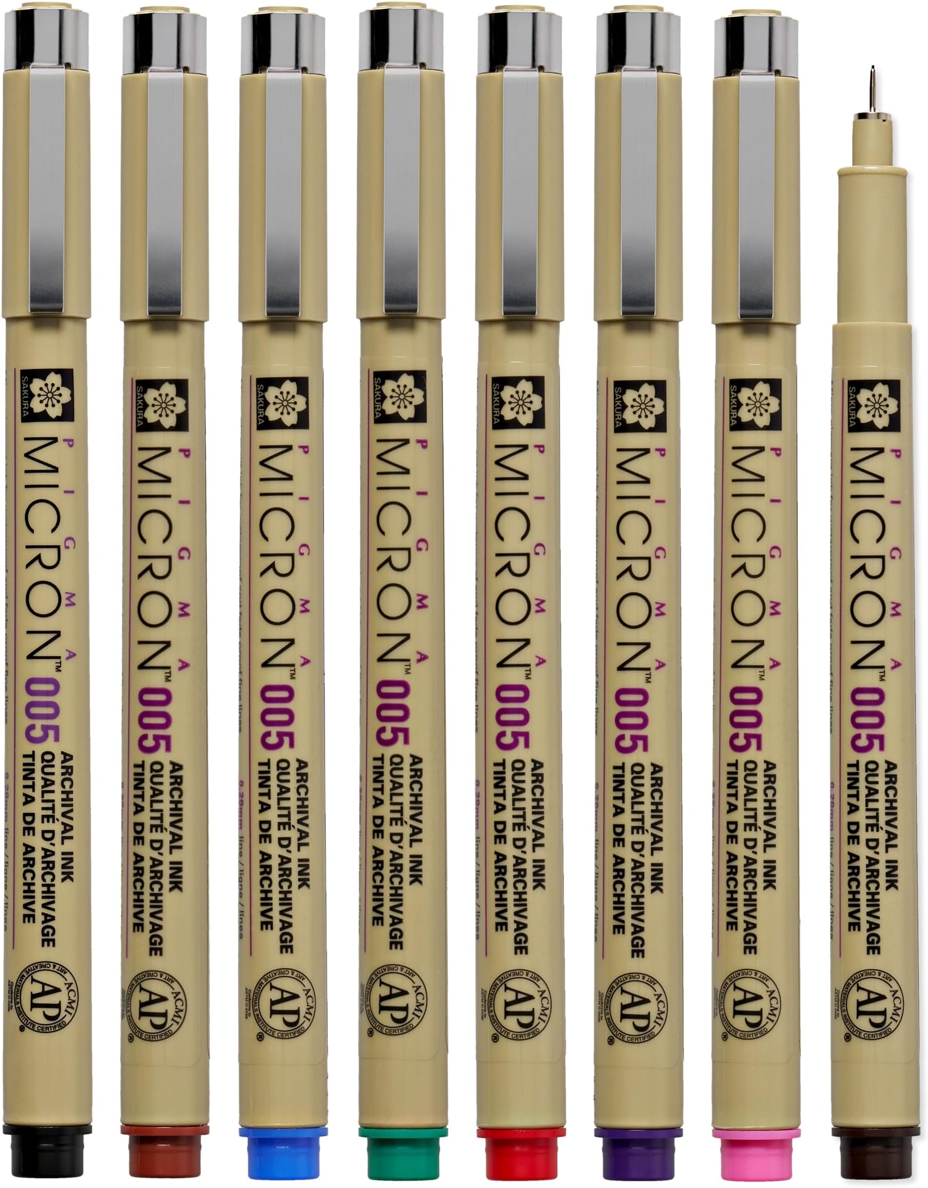 Sakura Pigma Micron Fineliner Pens - Archival Black Ink Pens - Pens for ...