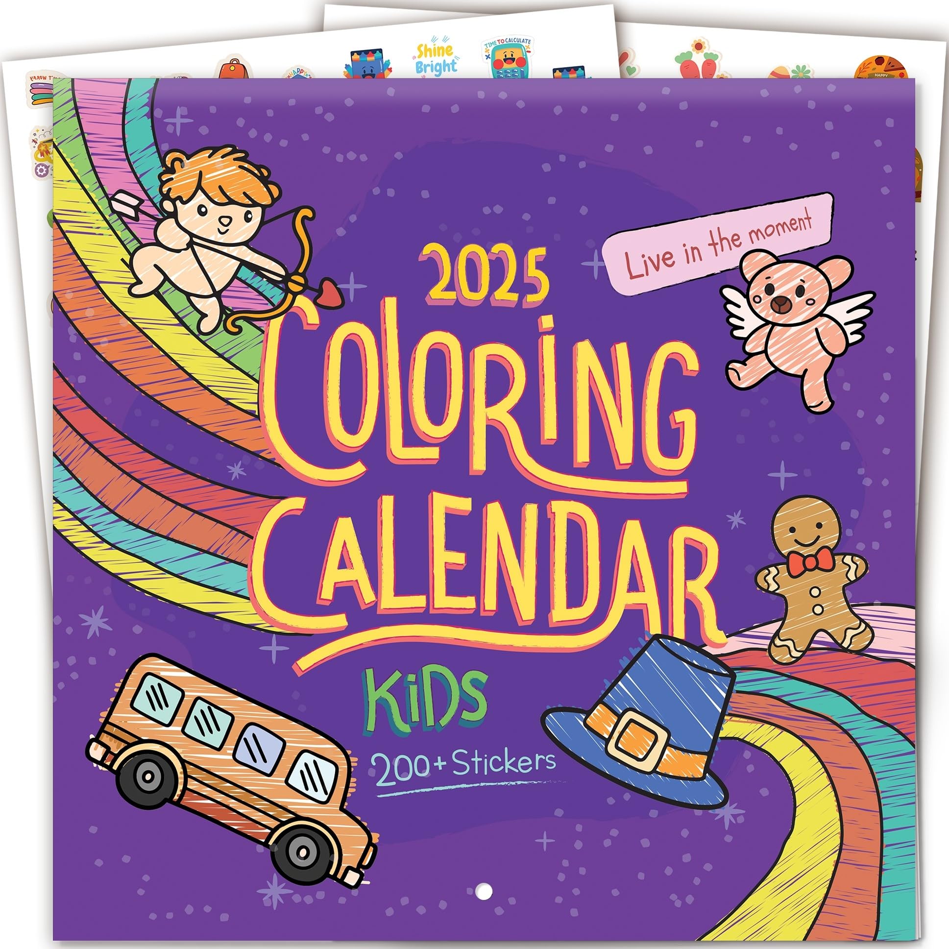 Buy Coloring 2025 for Kids with 200+ Super Fun Stickers -15 Months with ...