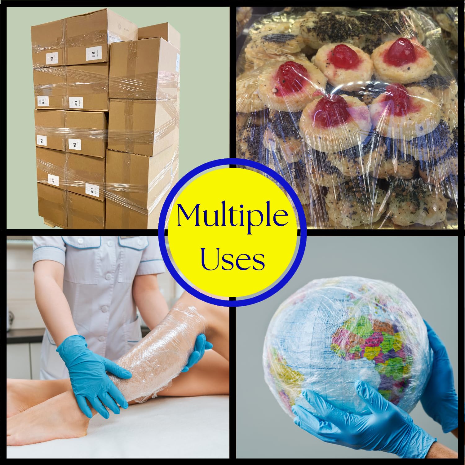 Snapklik.com : Mini Stretch Wrap 5 X 1000 80 Gauge Stretch Wrap