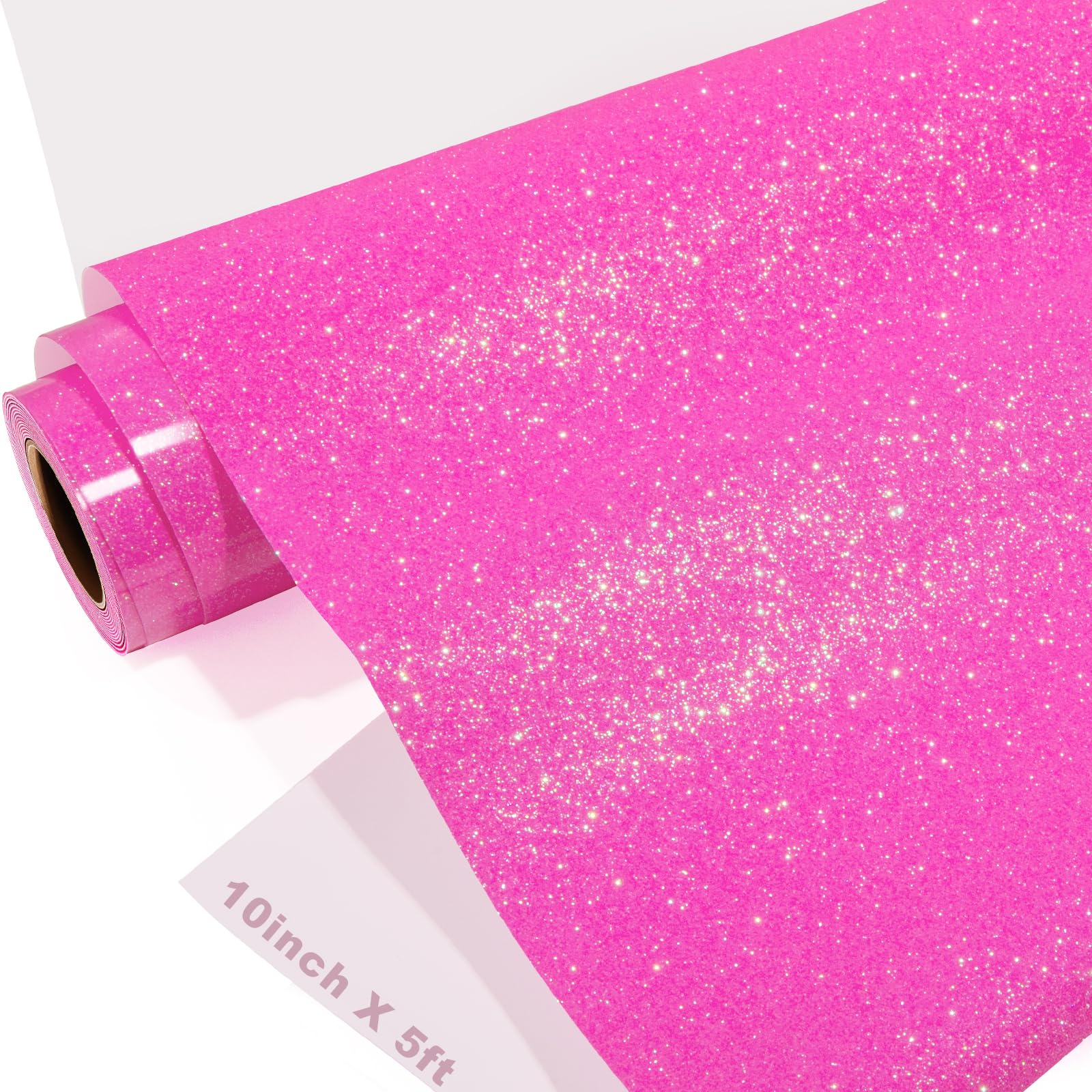 Snapklik.com : GIRAFVINYL Hot Pink Glitter Heat Transfer Vinyl
