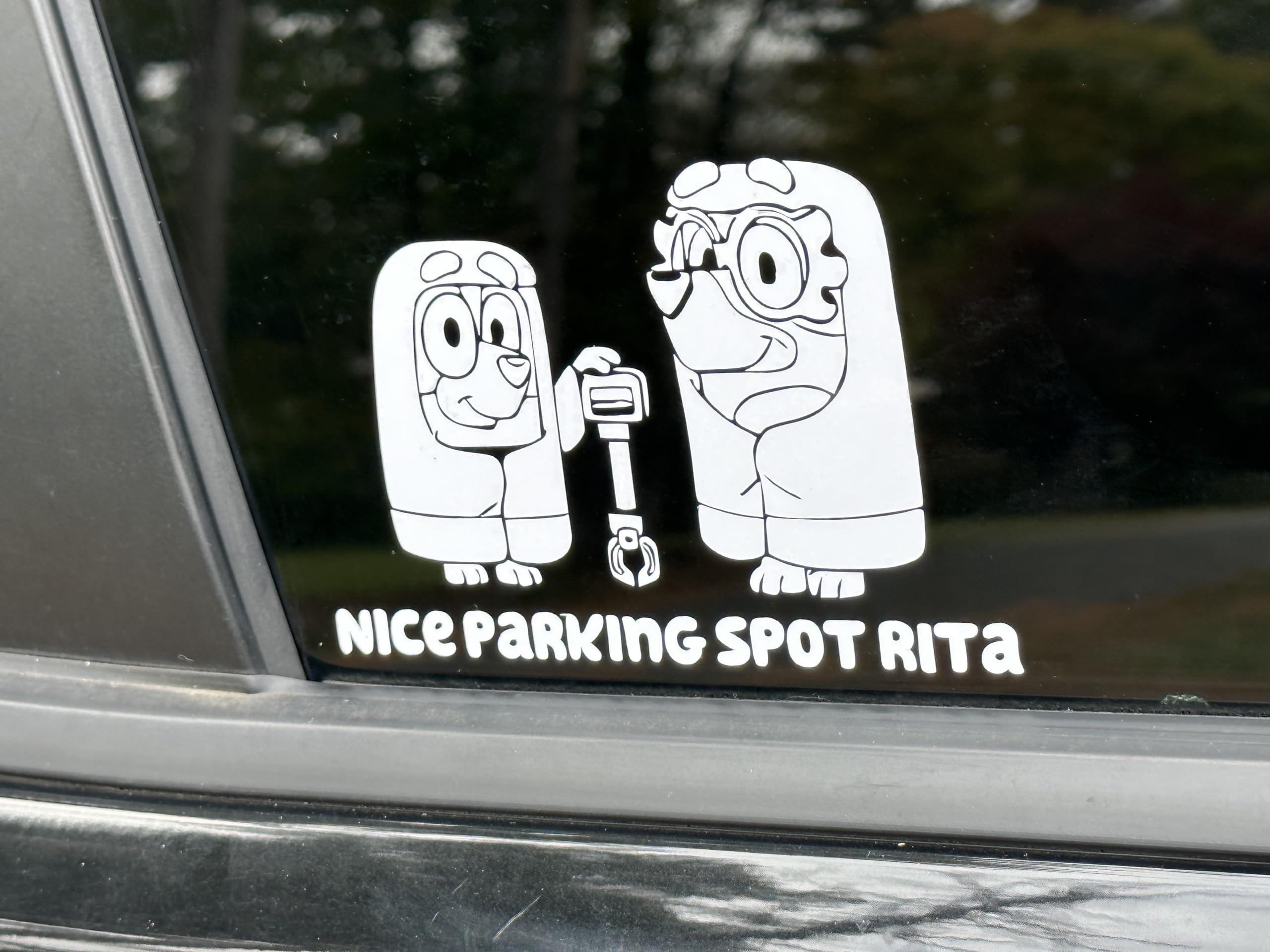 Bluey Sticker Bluey Nice Parking Spot Rita Bluey Car Decal Bluey And ...