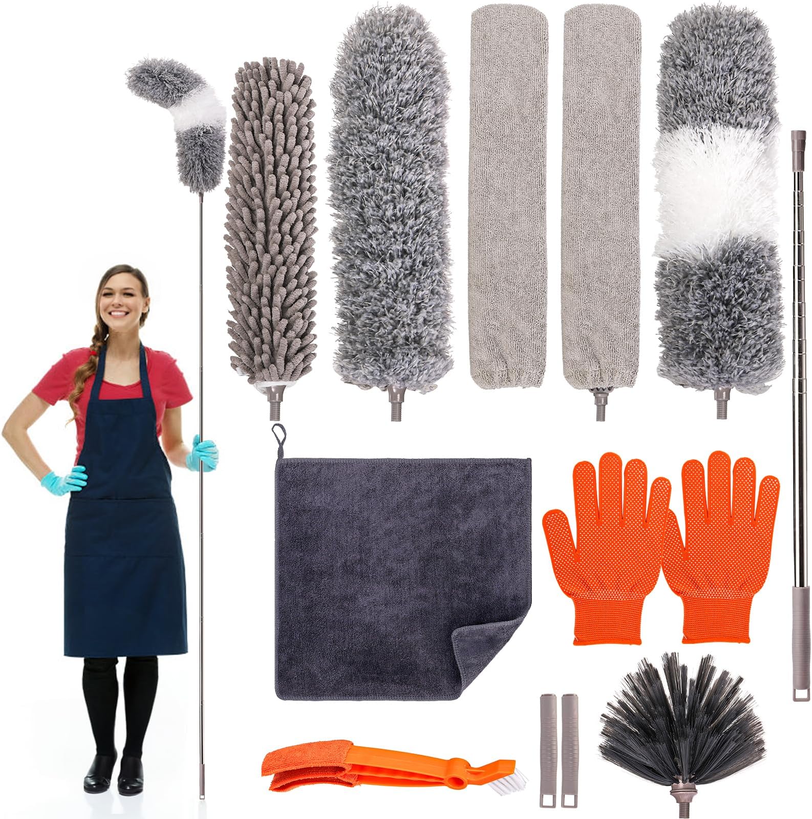Amazon.com: SOUJOY 12 PCS Microfiber Duster Kit for Cleaning, Feather ...