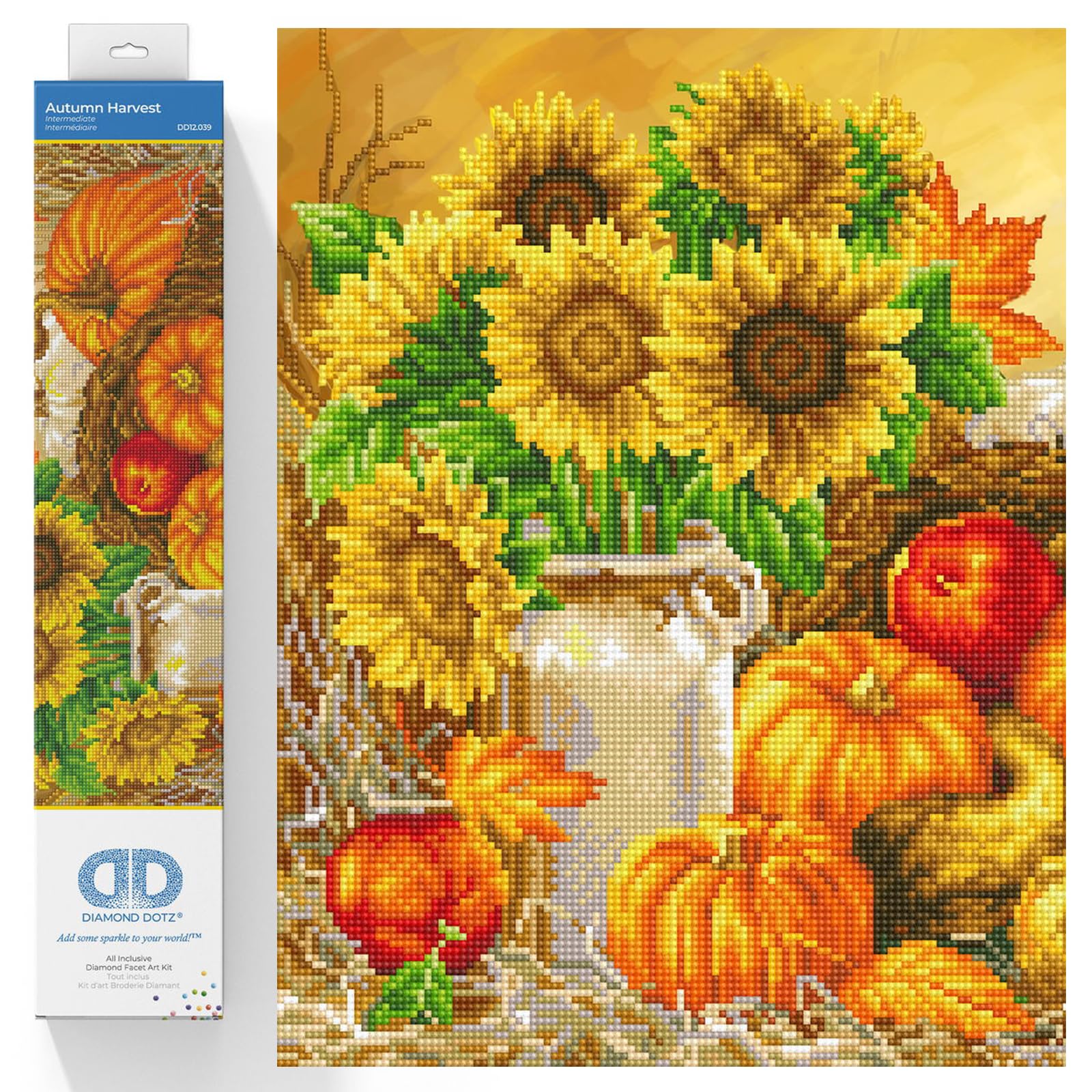 Amazon.com: DIAMOND DOTZ ® - Autumn Harvest, Partial Drill, Round Dotz ...